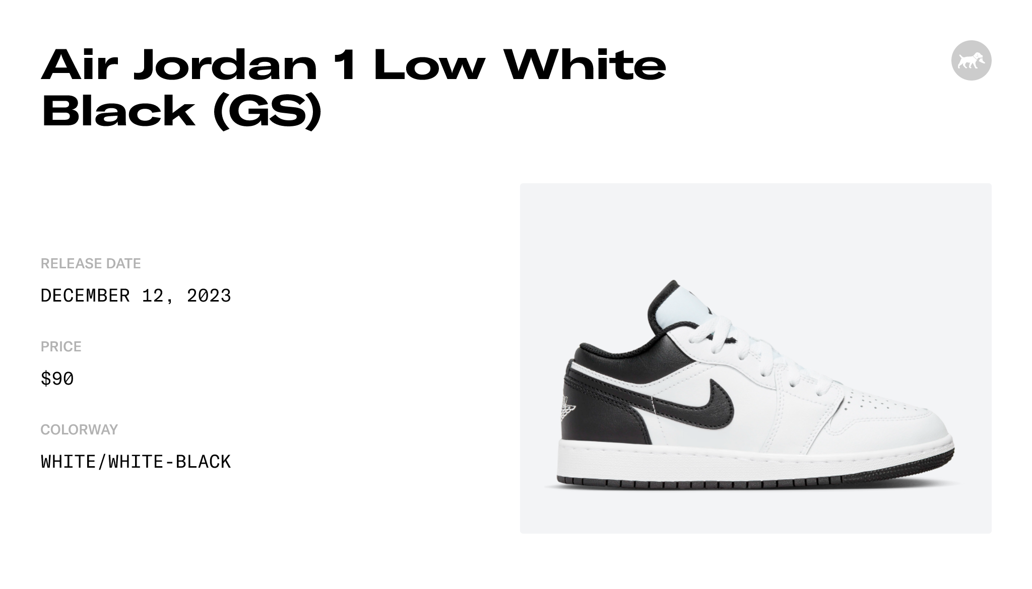 Air Jordan 1 Low White Black (GS) - 553560-132 Raffles & Where to Buy