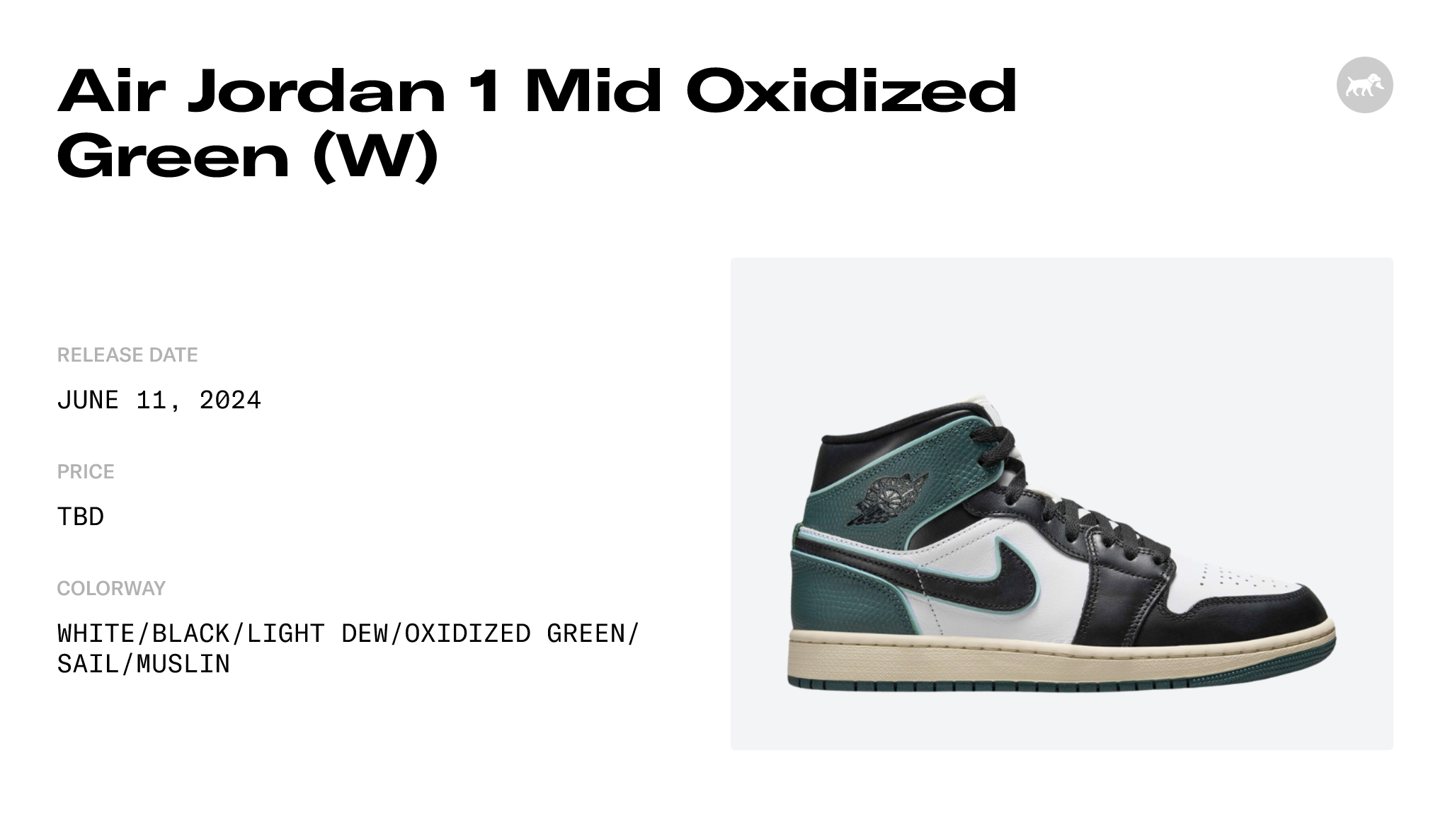 Air Jordan 1 Mid Oxidized Green (W) - FQ7818-100 Raffles & Where to Buy