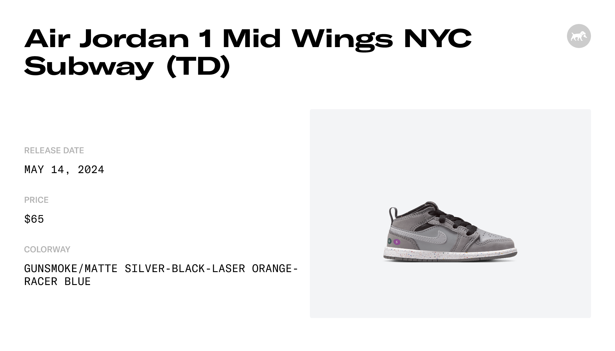 Air Jordan 1 Mid Wings NYC Subway (TD) - FZ1208-001