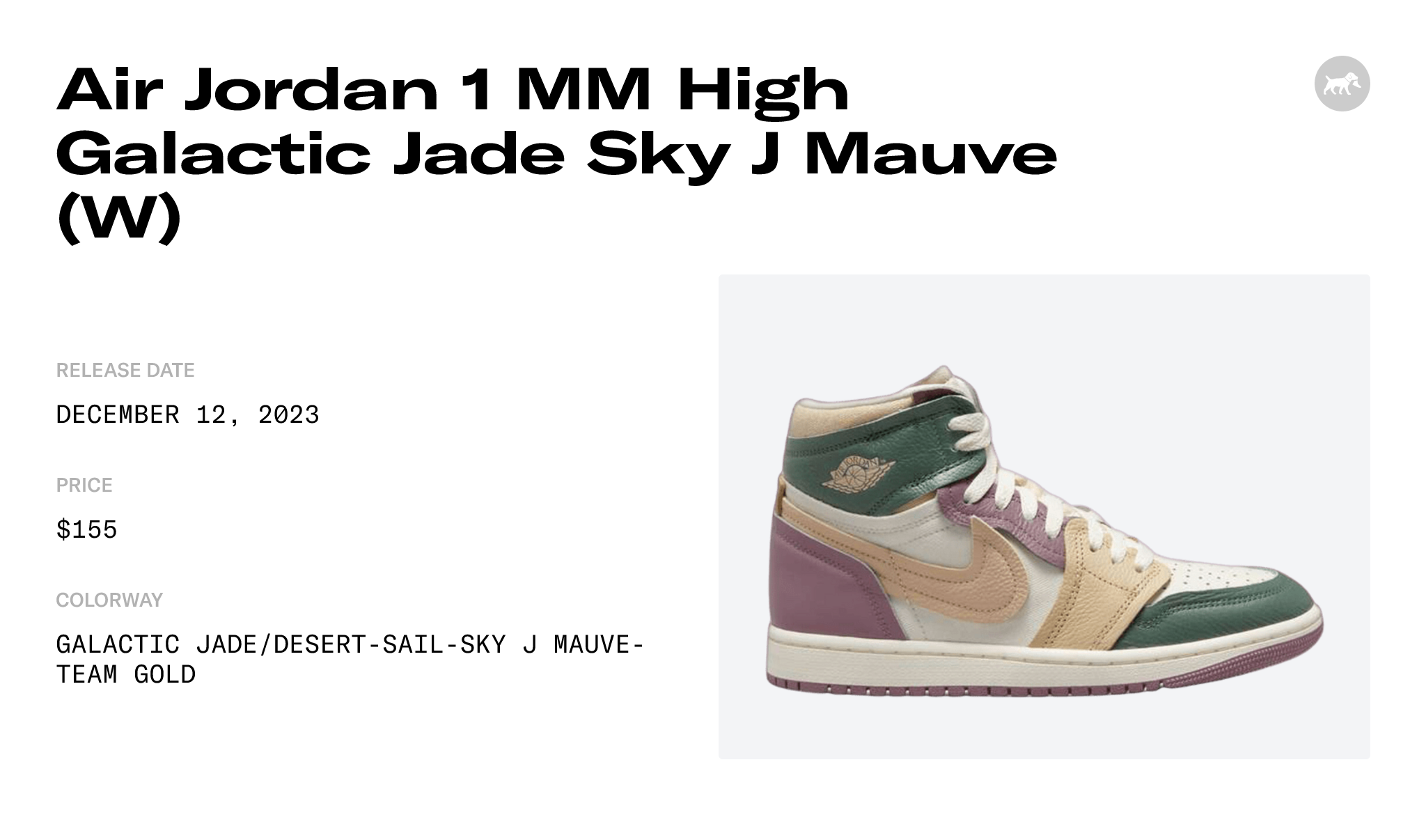 Air Jordan 1 MM High Galactic Jade Sky J Mauve (W) - FB9891-300