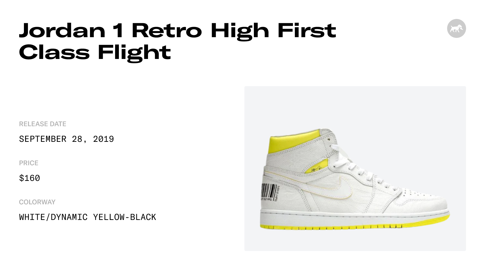 Jordan 1 Retro High First Class Flight - 555088-170