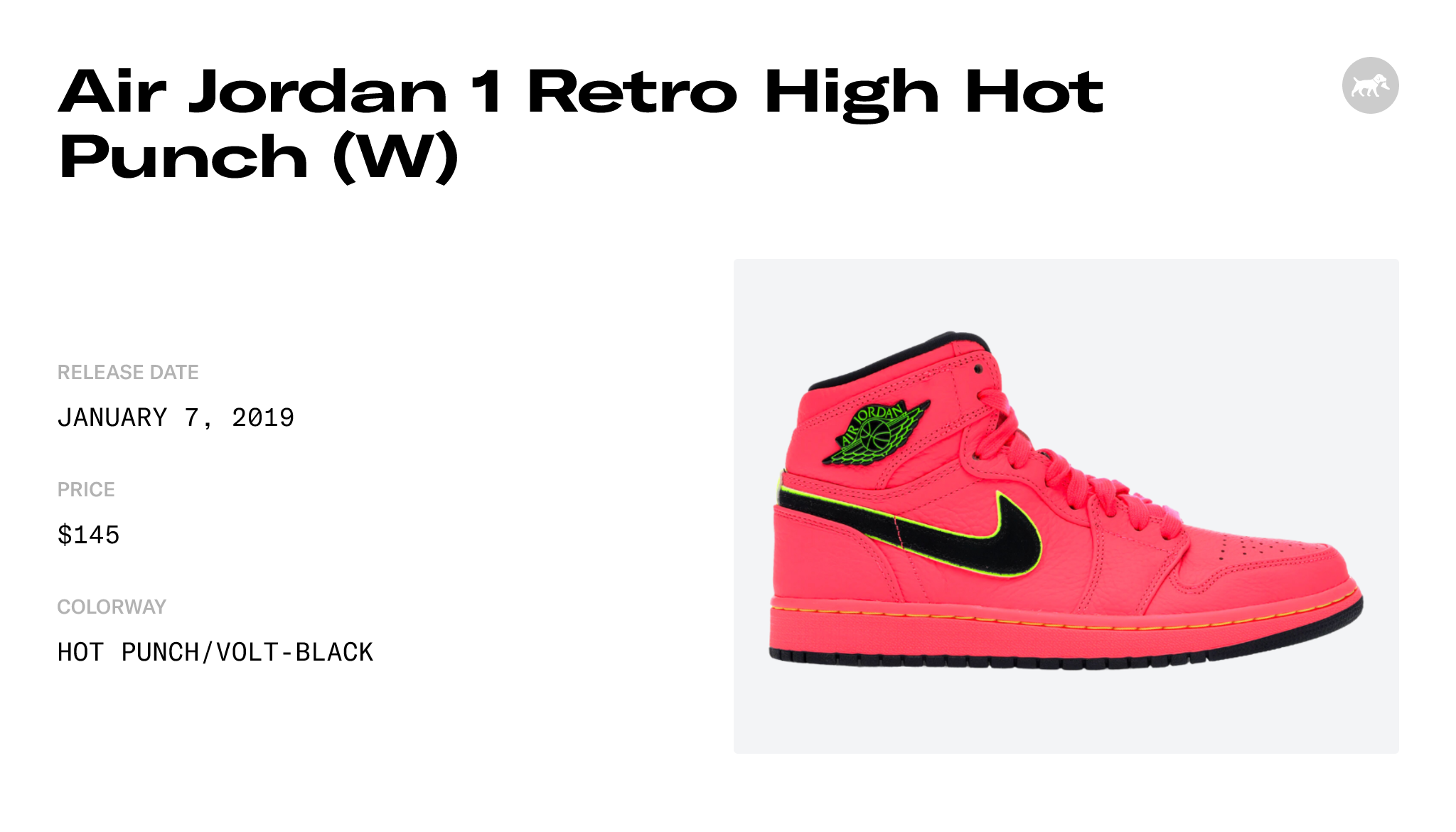 Air Jordan 1 Retro High Hot Punch (W) - AQ9131-600
