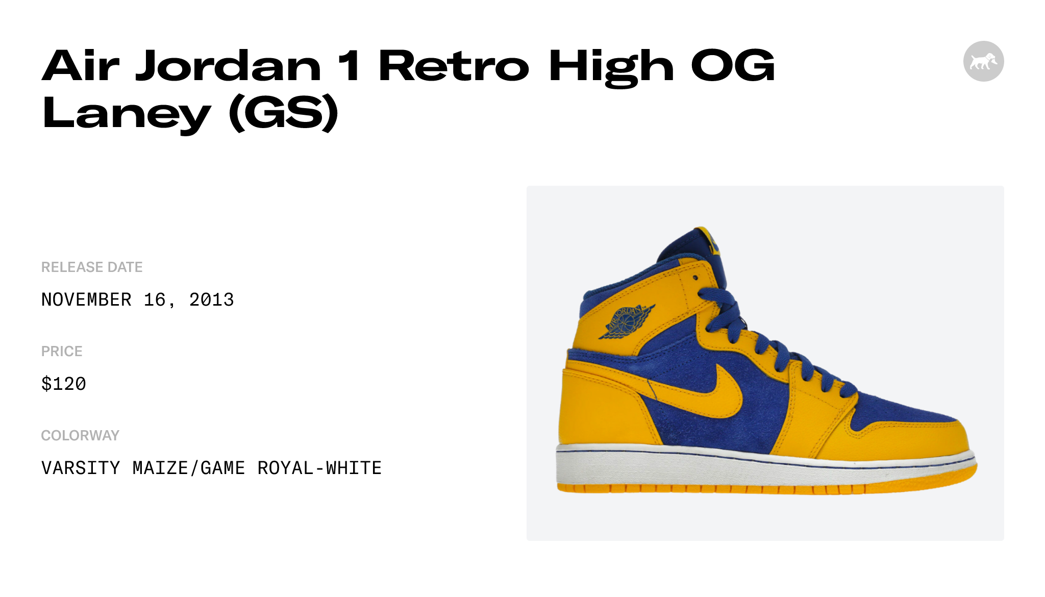 Air Jordan 1 Retro High OG Laney (GS) - 575441-707