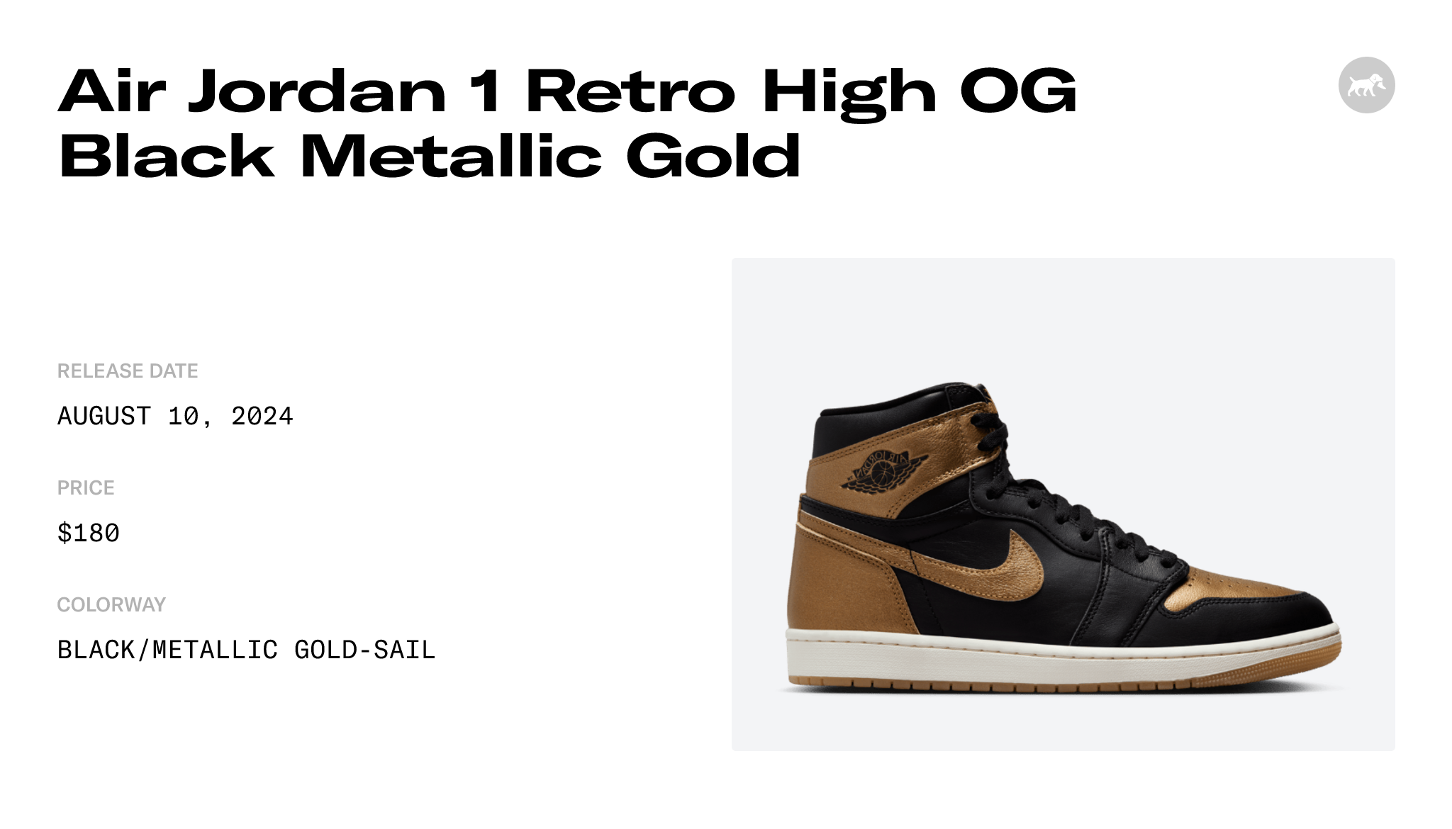 Air Jordan 1 Retro High OG Black Metallic Gold - DZ5485-071