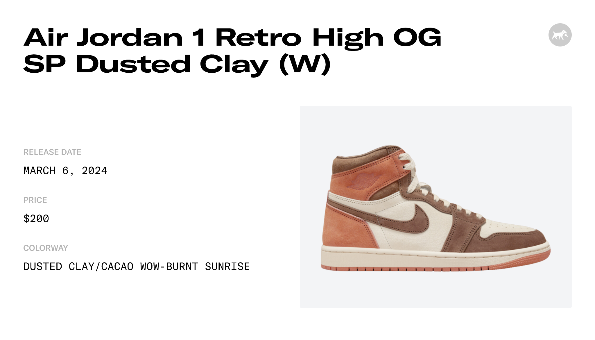 Air Jordan 1 Retro High OG SP Dusted Clay (W) - FQ2941-200