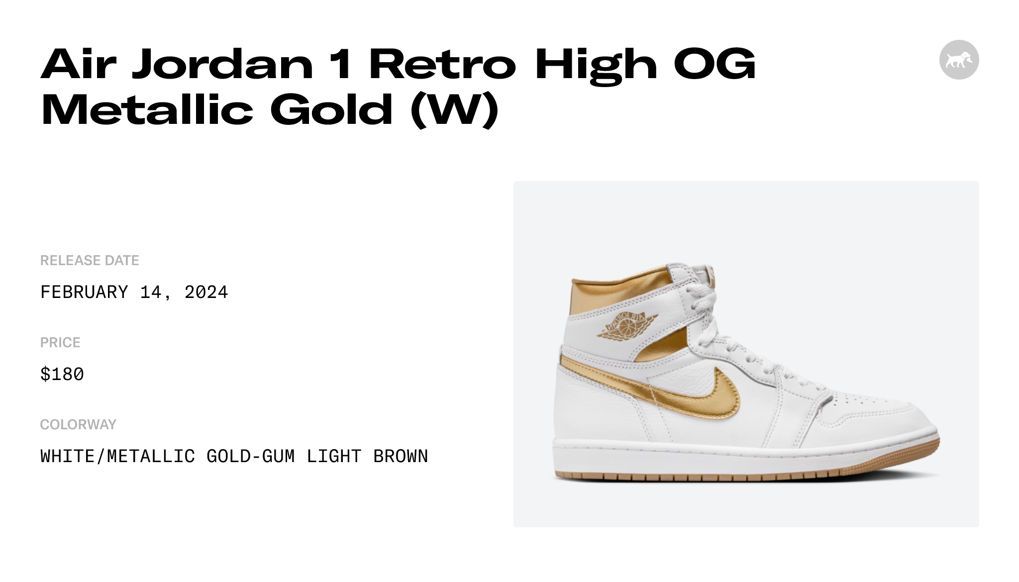 Air Jordan 1 Retro High OG Metallic Gold (W) - FD2596-107
