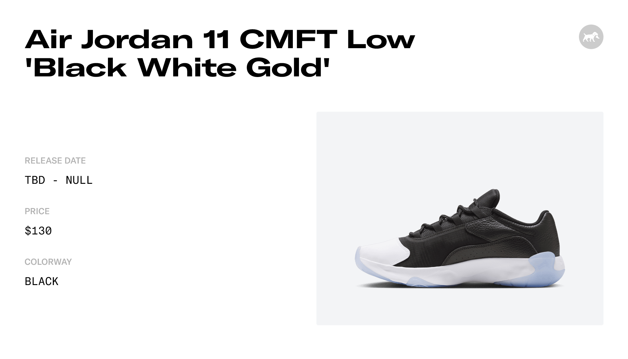Air Jordan 11 CMFT Low 'Black White Gold' - DN4180-070 Release Info