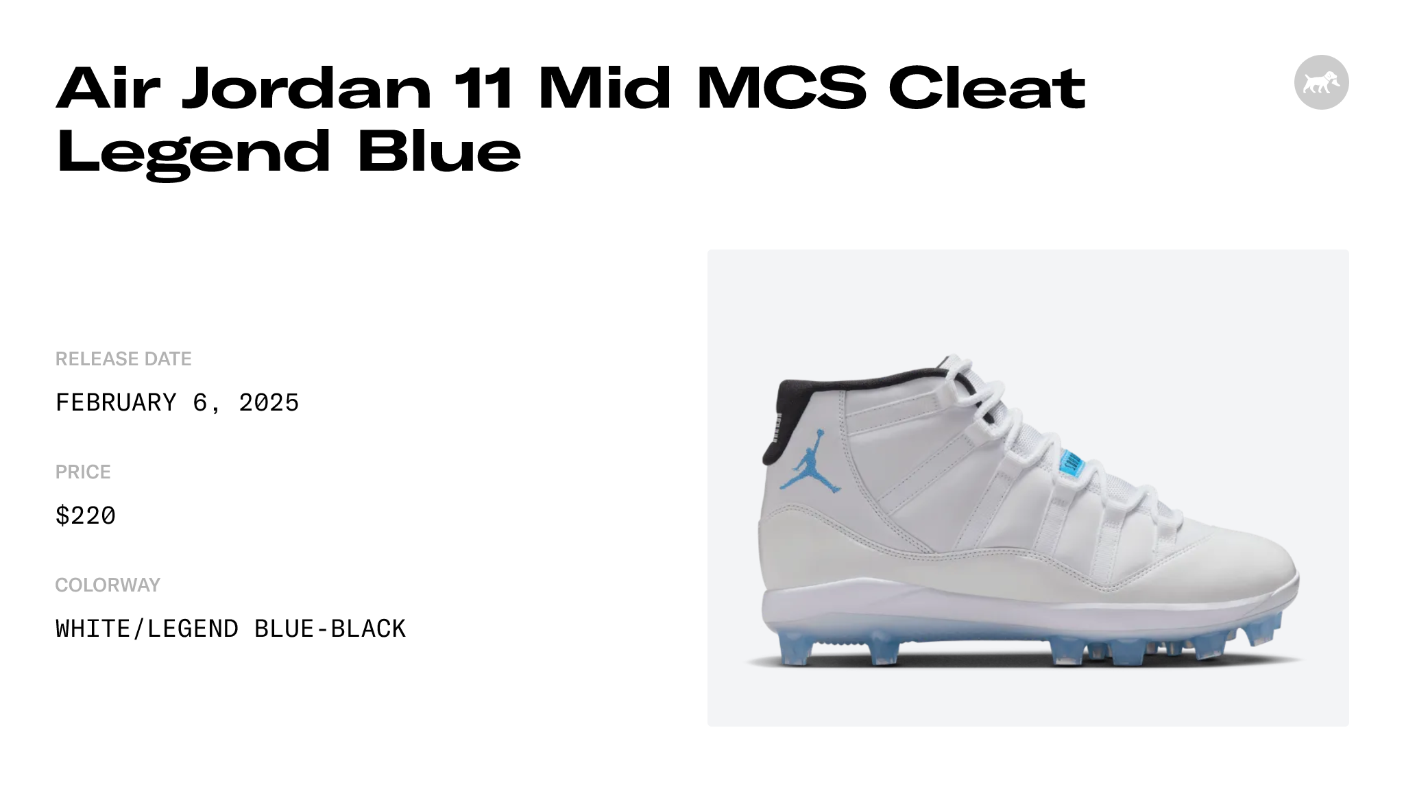 Air Jordan 11 Mid MCS Cleat Legend Blue - HM7326-104