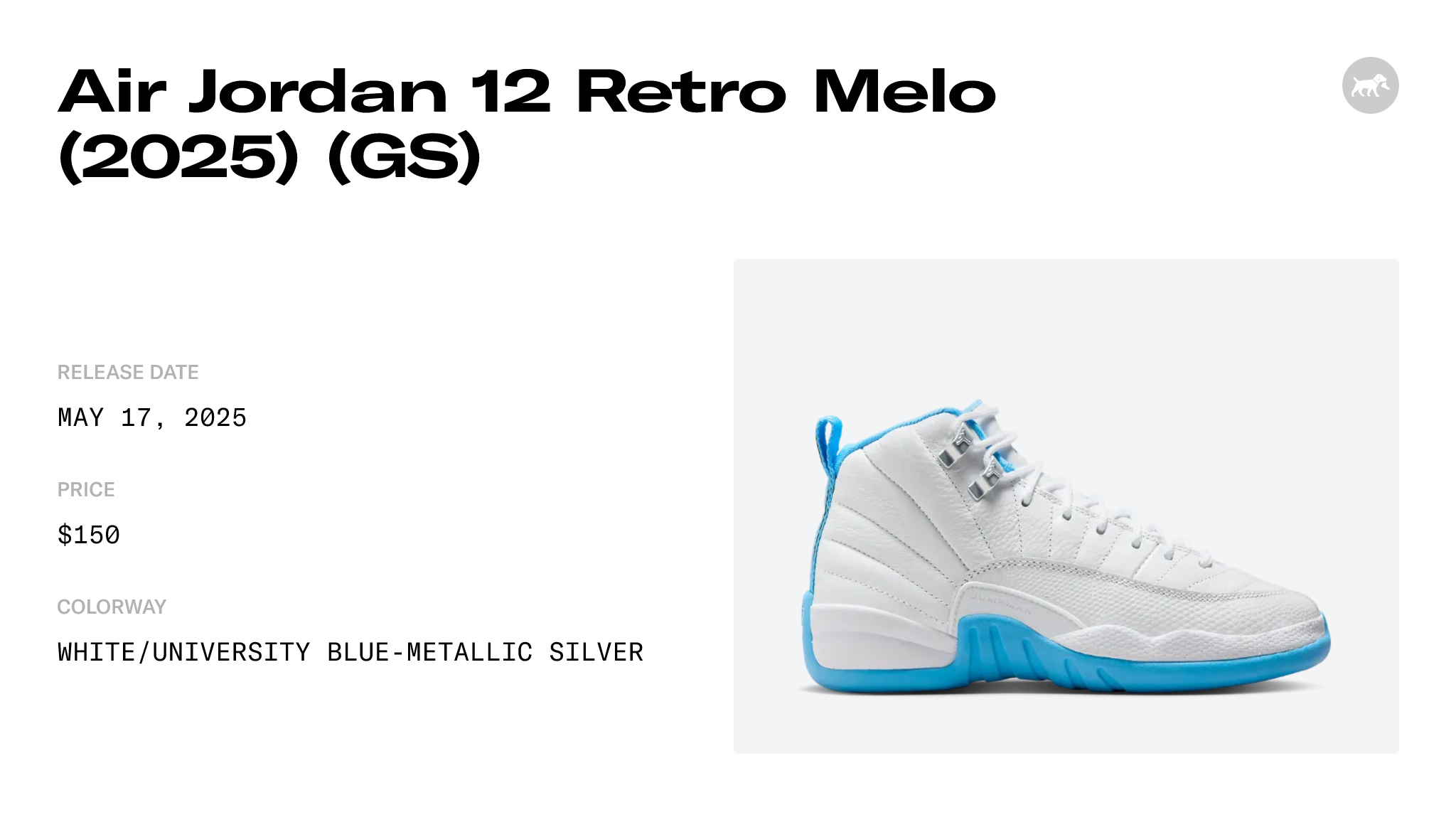 Air Jordan 12 Retro Melo (2025) (GS) - 153265-112 Raffles & Where to Buy
