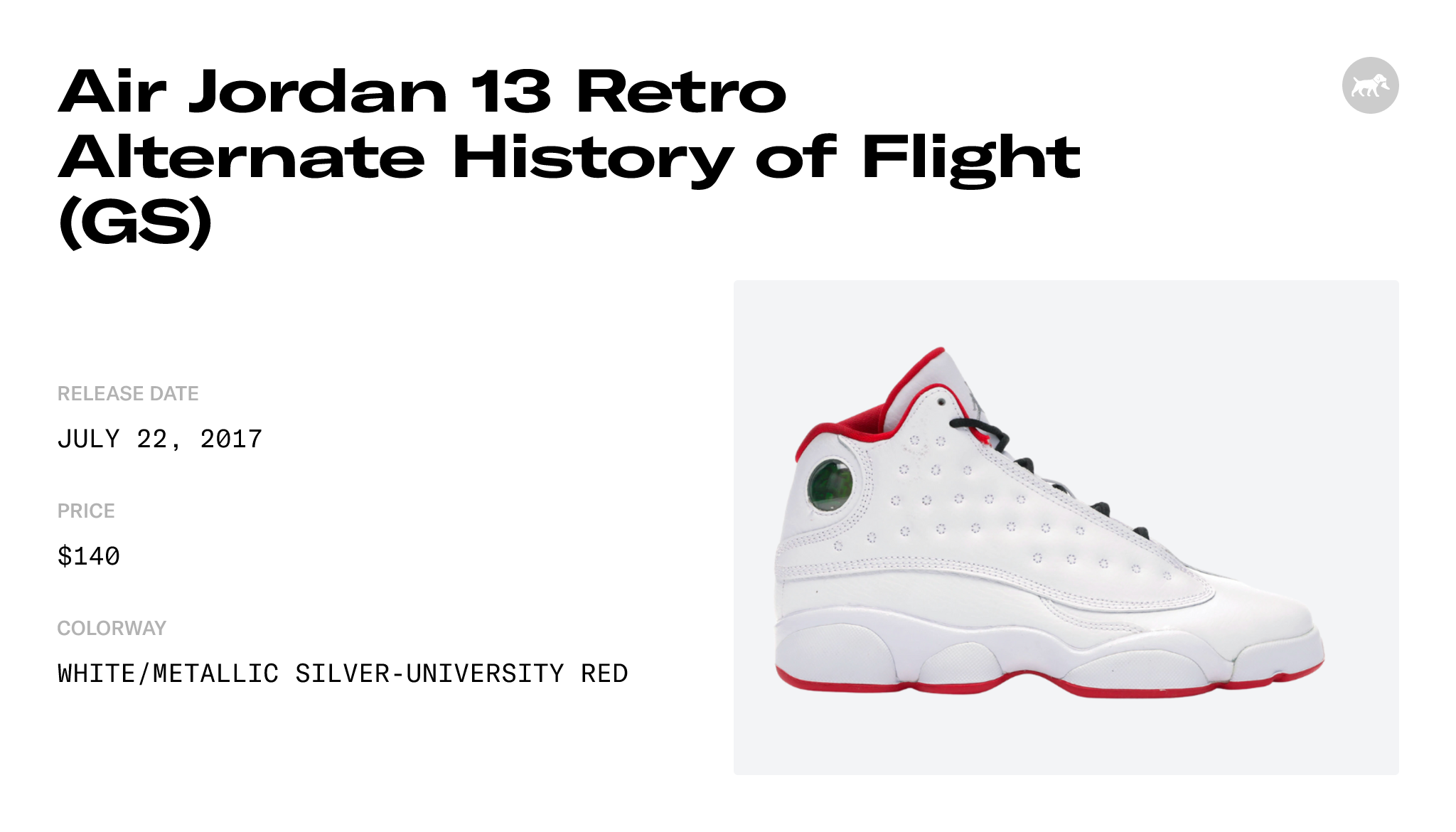 Air Jordan 13 Retro Alternate History of Flight (GS) - 414574-103
