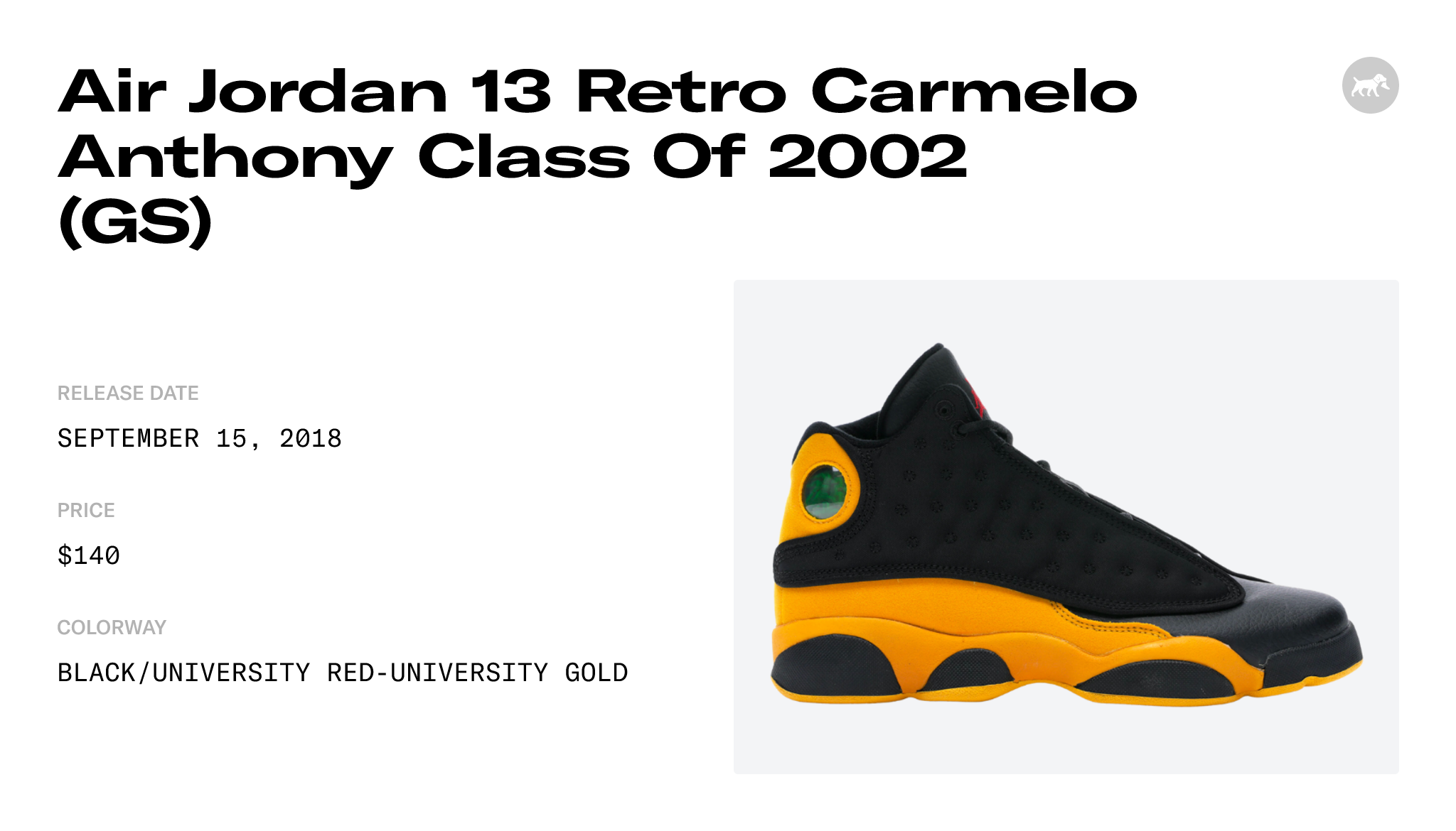 Air Jordan 13 Retro Carmelo Anthony Class Of 2002 (GS) - 884129-035