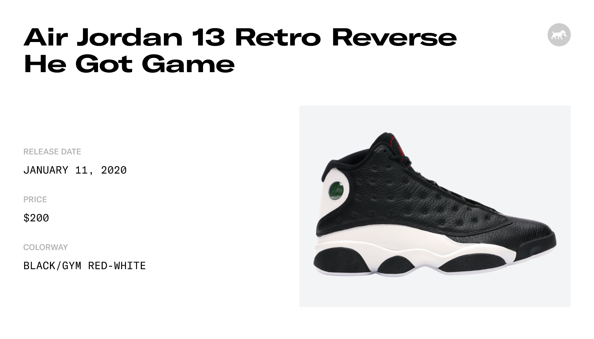 Air Jordan 13 Retro Reverse He Got Game - 414571-061