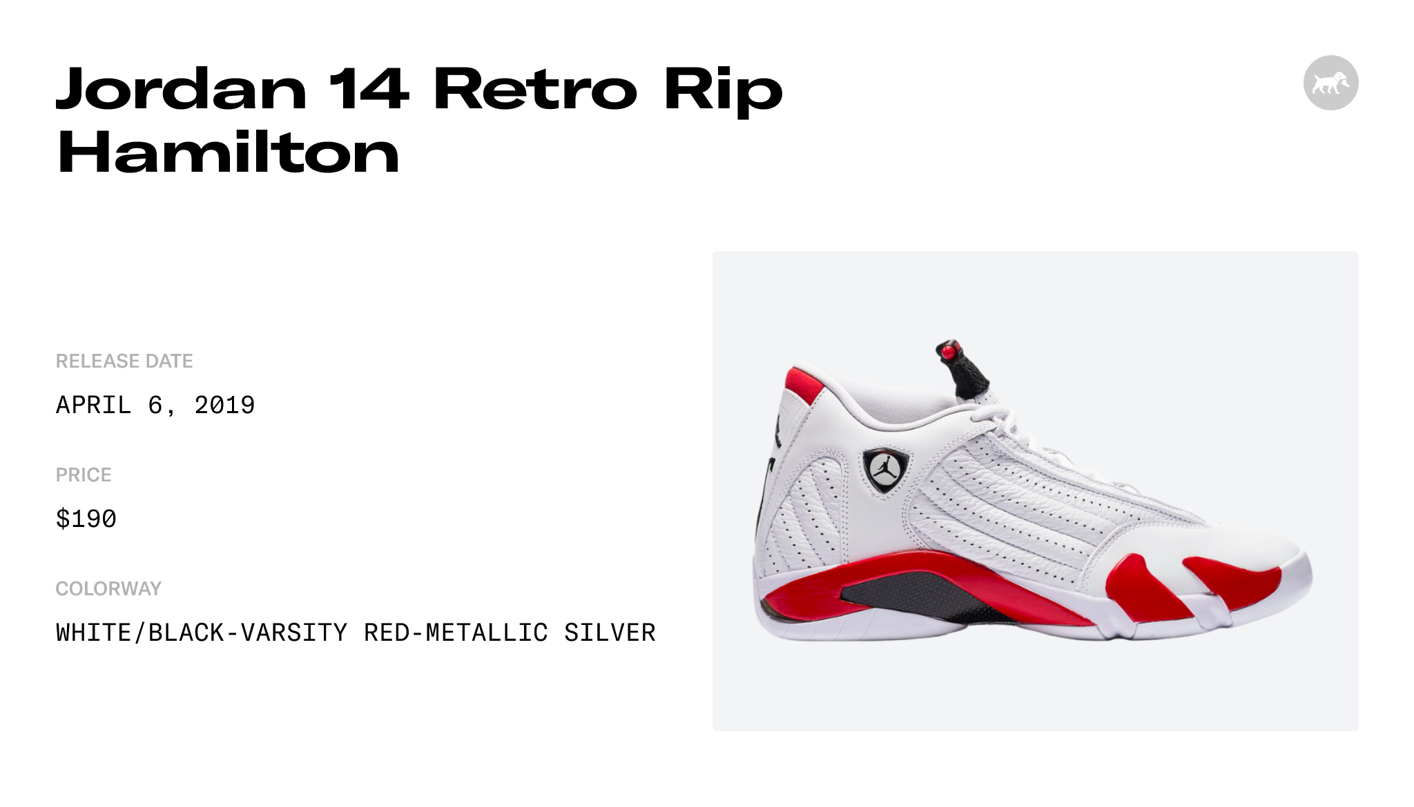 Jordan 14 Retro Rip Hamilton - 487471-100 Raffles & Where to Buy