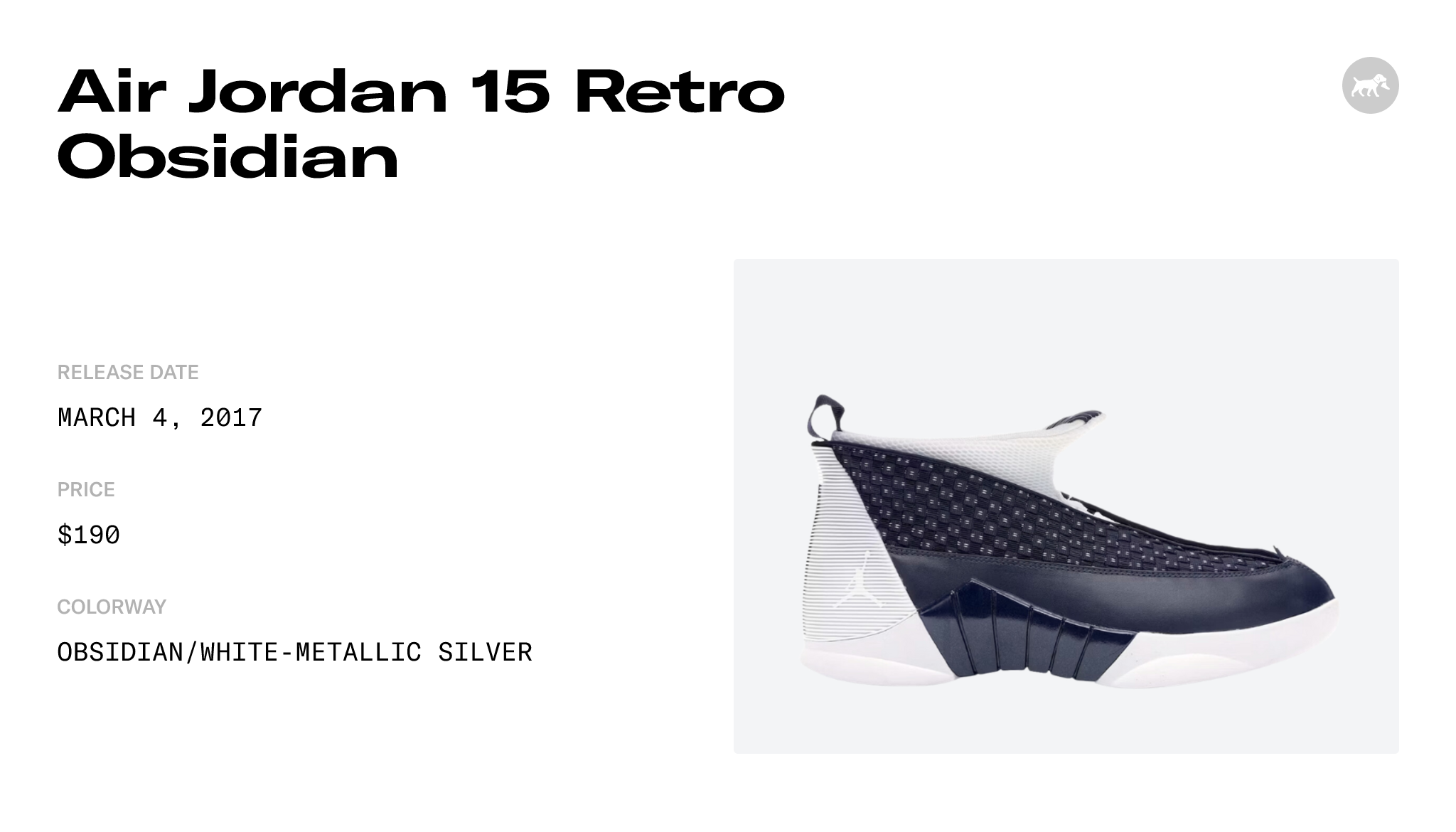 Air Jordan 15 Retro Obsidian - 881429-400 Raffles & Where to Buy