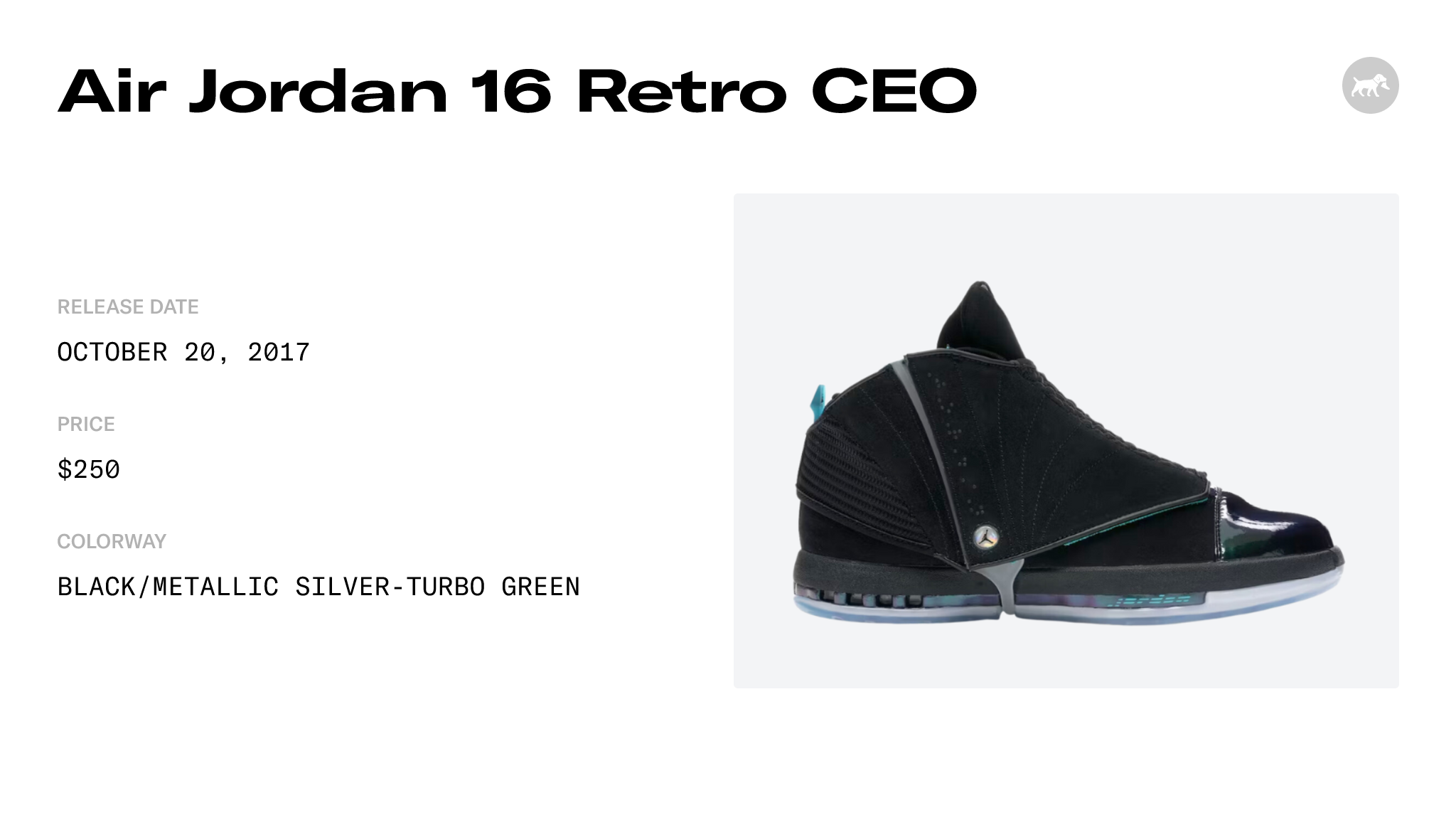 Air Jordan 16 Retro CEO - AA1235-003 Raffles & Where to Buy
