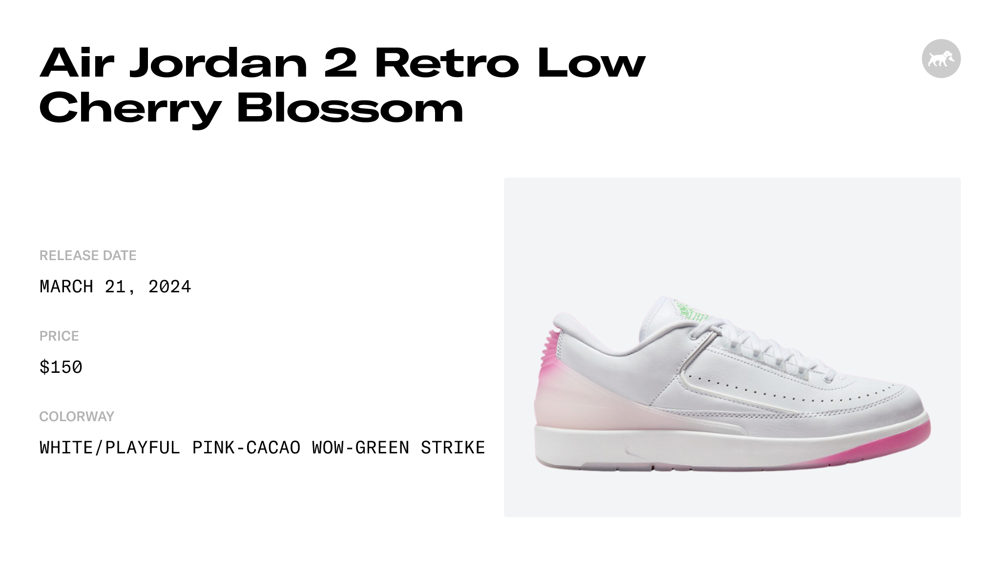 Air Jordan 2 Retro Low Cherry Blossom - FQ3228-100 Release Info