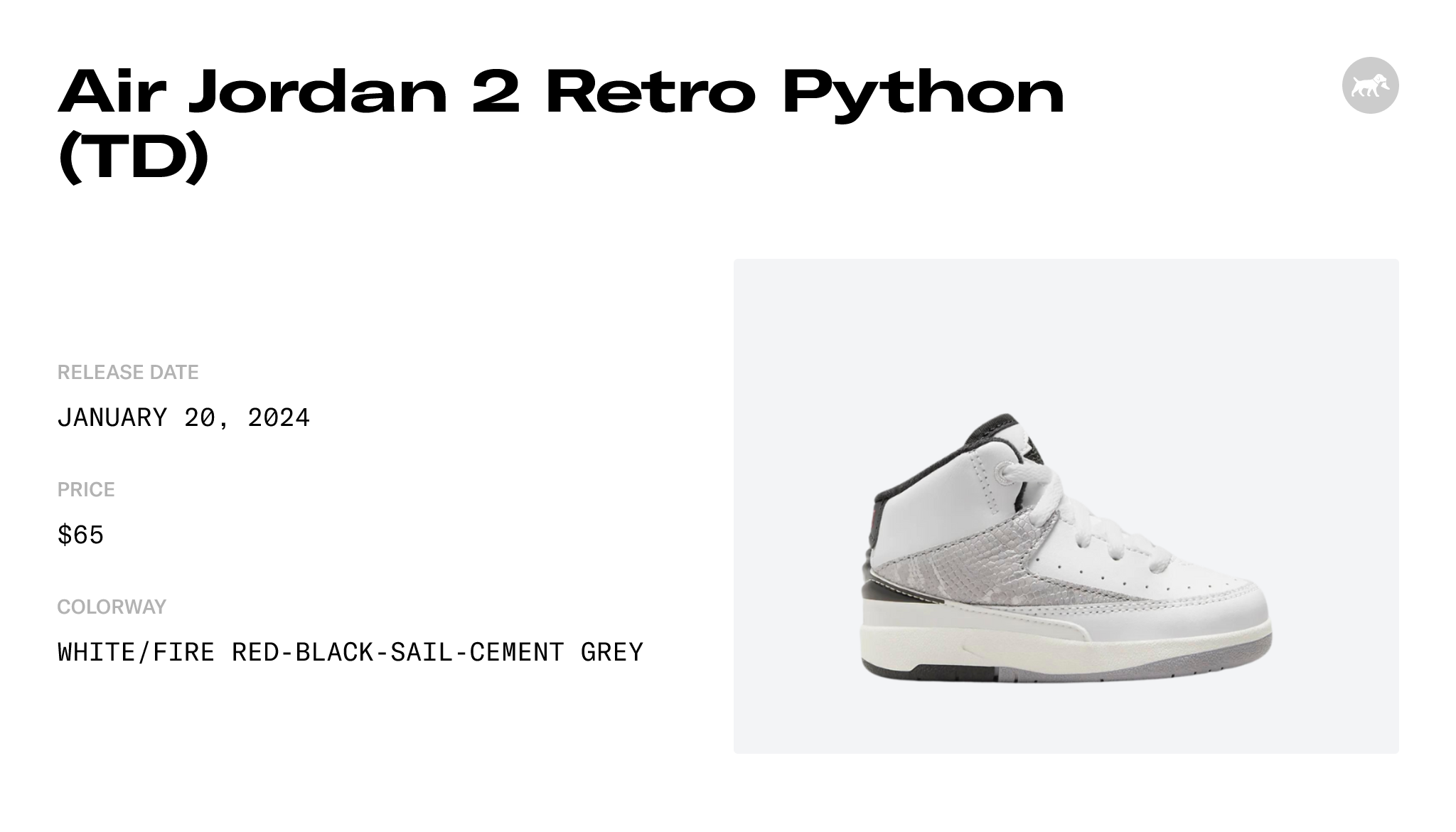 Air Jordan 2 Retro Python (TD) - DQ8563-102 Raffles & Where to Buy