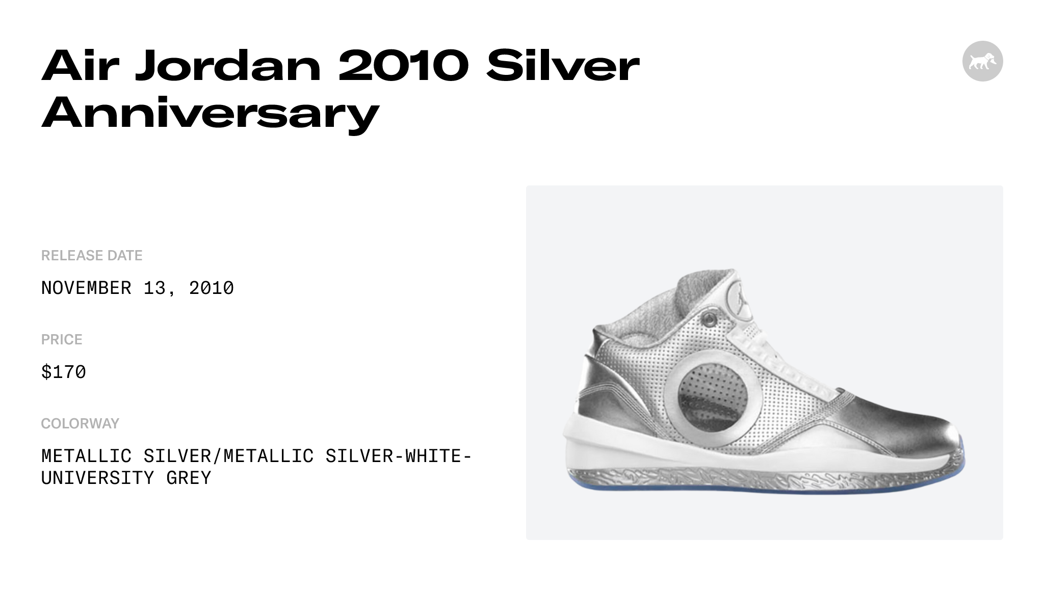 Air Jordan 2010 Silver Anniversary - 387358-006 Raffles & Where to Buy