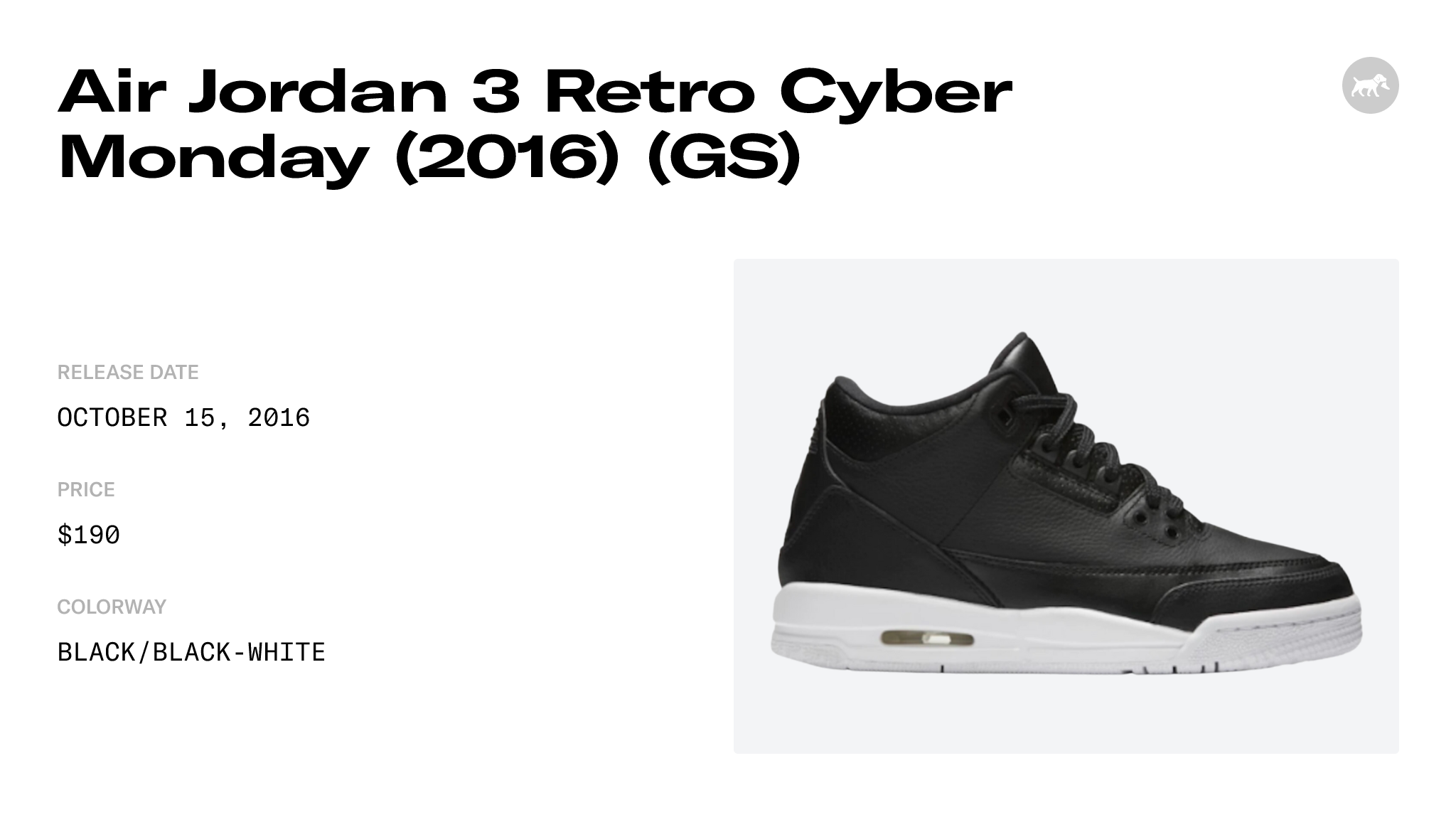 Air Jordan 3 Retro Cyber Monday (2016) (GS) - 398614-020