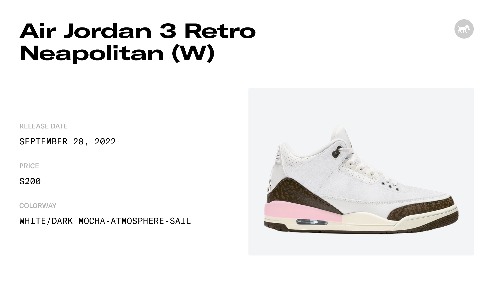 Air Jordan 3 Retro Neapolitan (W) - CK9246-102 Raffles & Where to Buy