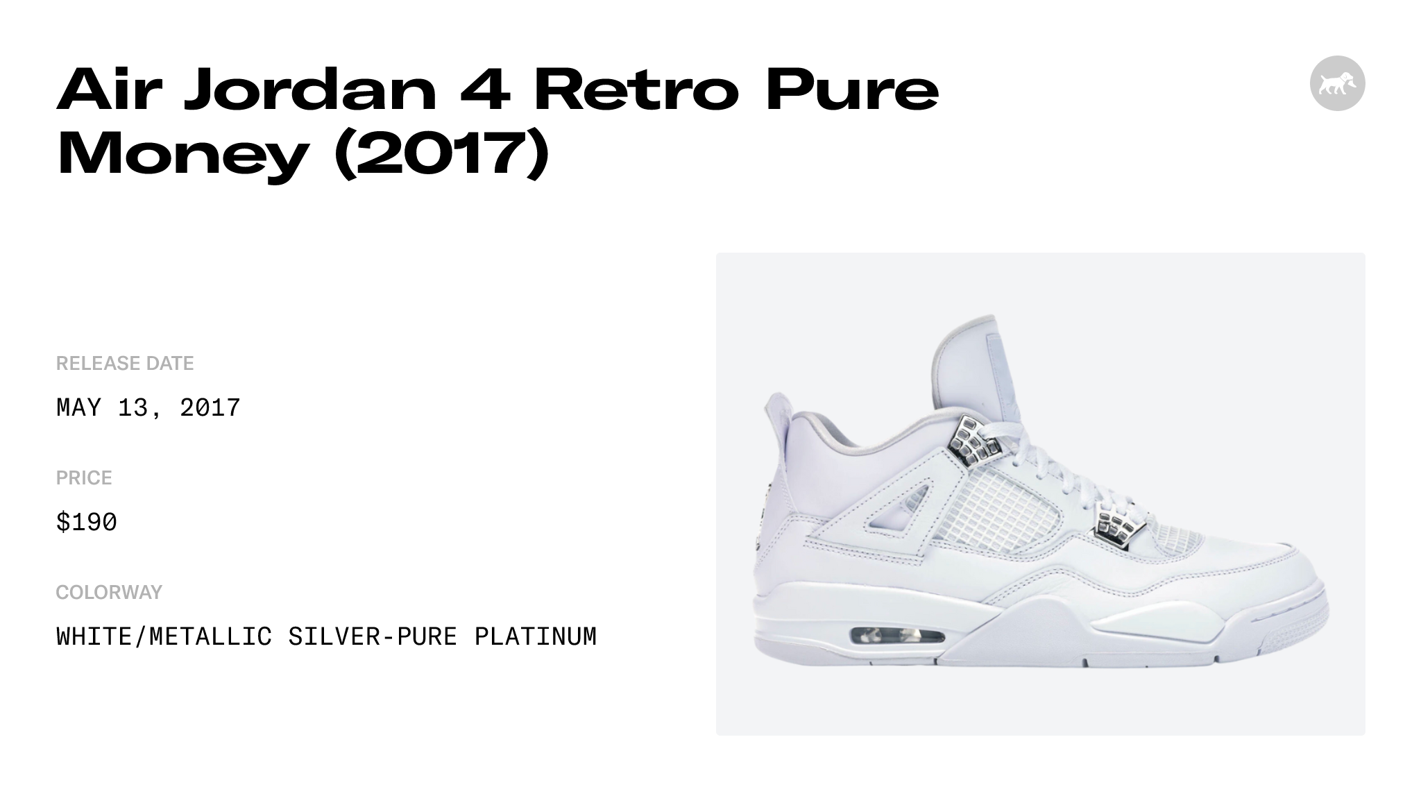 Air Jordan 4 Retro Pure Money (2017) - 308497-100 Raffles & Where to Buy