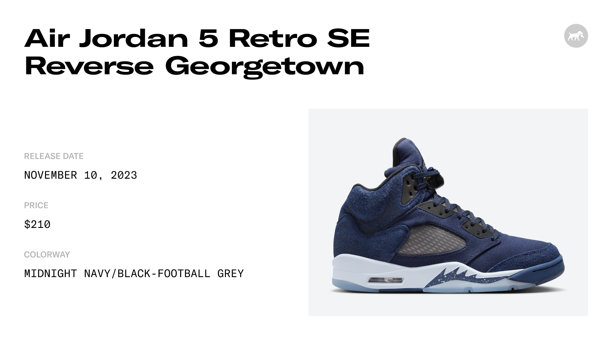 Air Jordan 5 Retro SE Reverse Georgetown - FD6812-400
