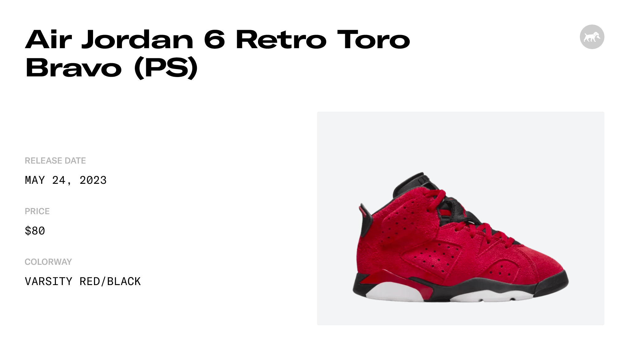 Air Jordan 6 Retro Toro Bravo (PS) - DV3605-600 Raffles & Where to Buy
