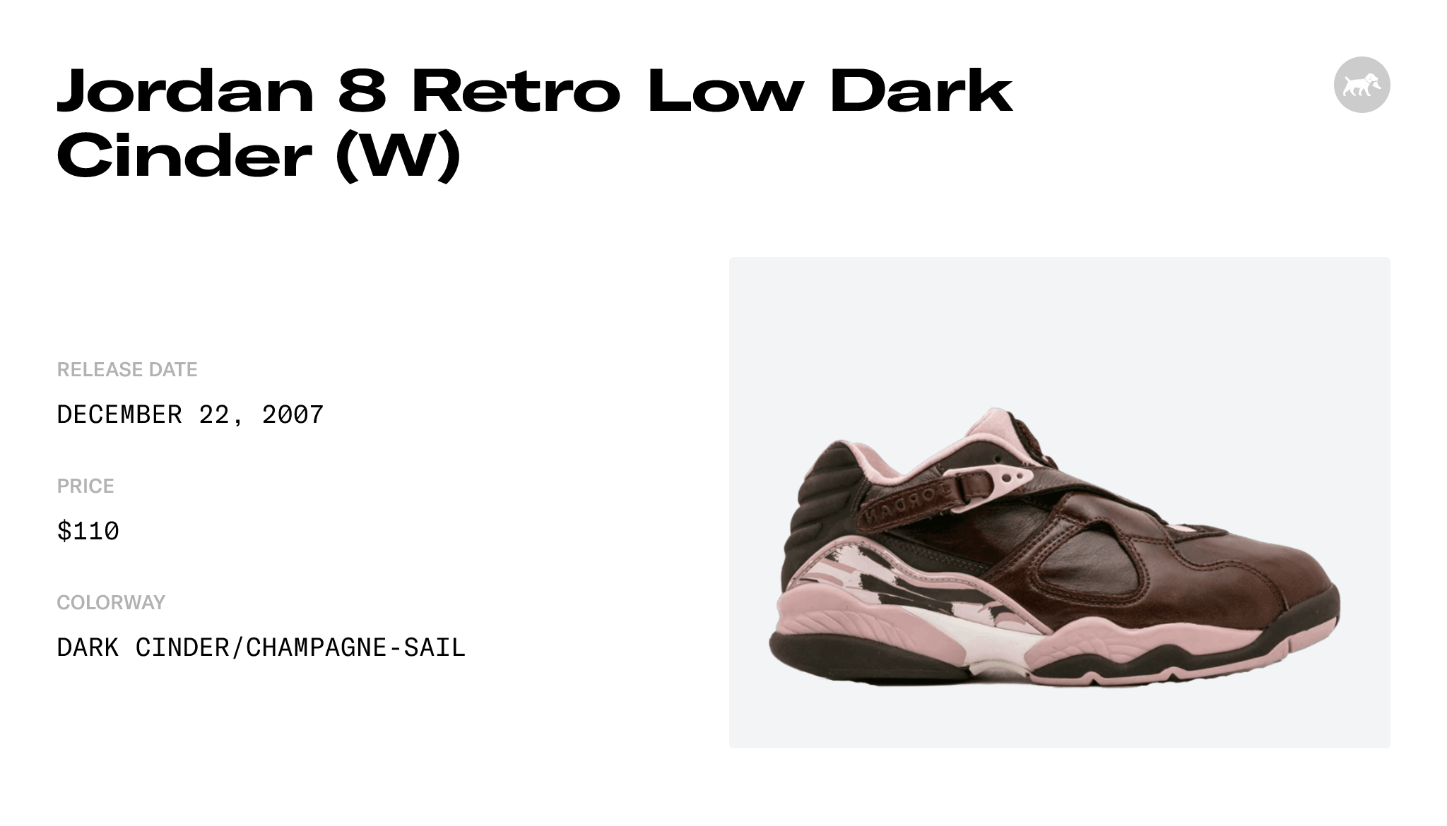 Jordan 8 Retro Low Dark Cinder (W) - 317251-261 Raffles & Where to Buy