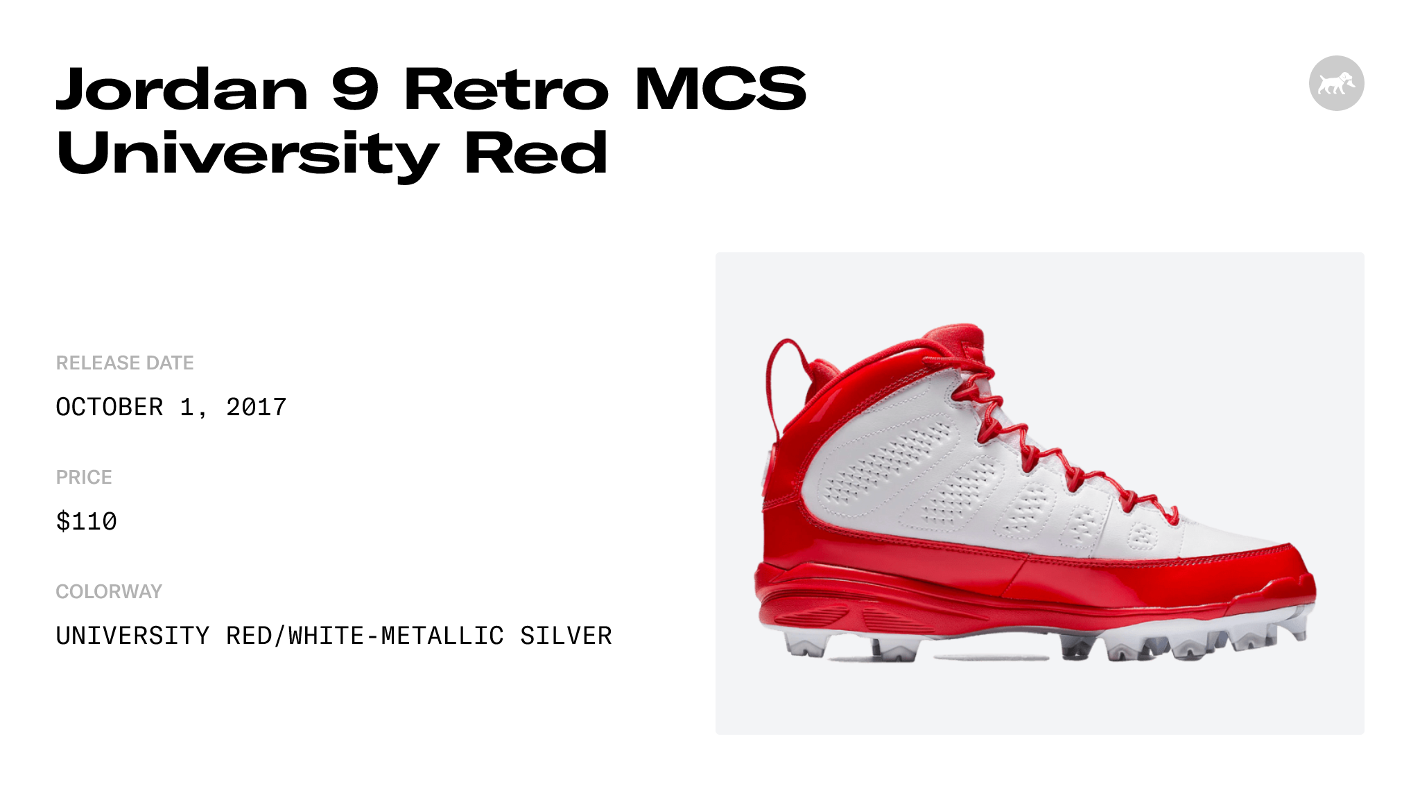Jordan 9 Retro MCS University Red - AA1264-601 Raffles & Where to Buy