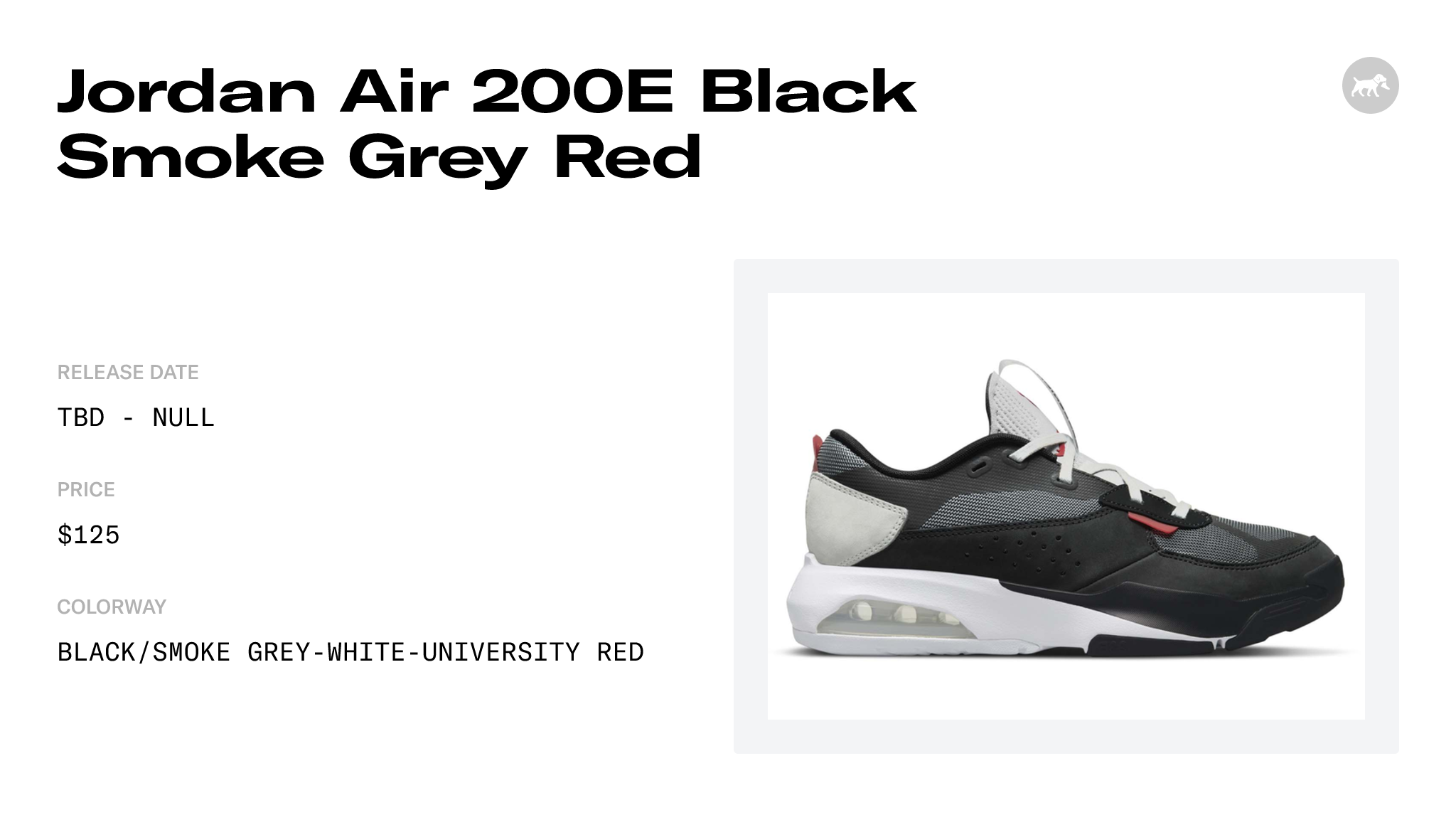Jordan Air 200E Black Smoke Grey Red - DC9836-060 Release Info