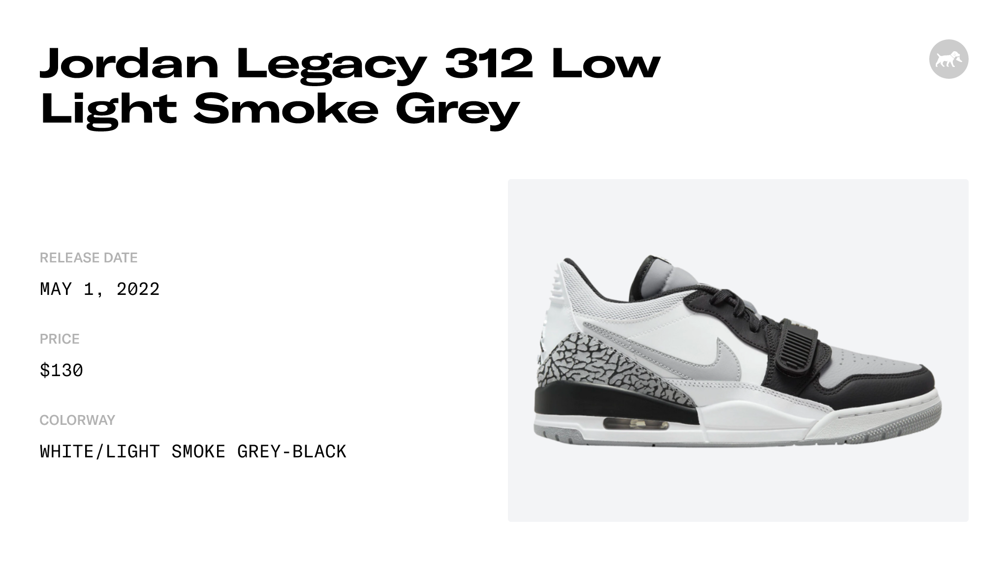 Jordan Legacy 312 Low Light Smoke Grey - CD7069-105