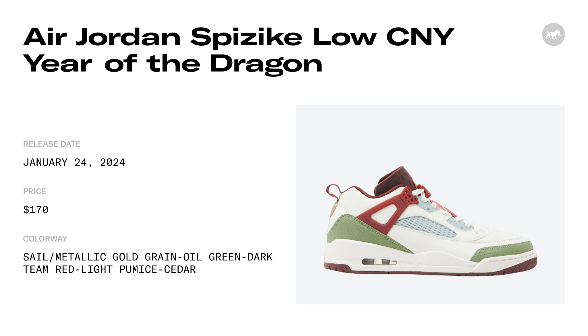 Air Jordan Spizike Low CNY Year of the Dragon - FJ6372-100