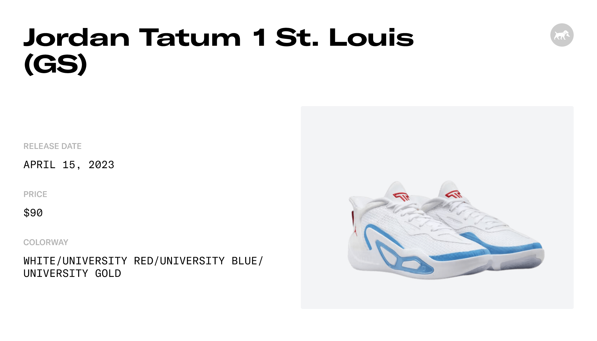 Jordan Tatum 1 St. Louis (GS) - DX5359-100 Raffles & Where to Buy