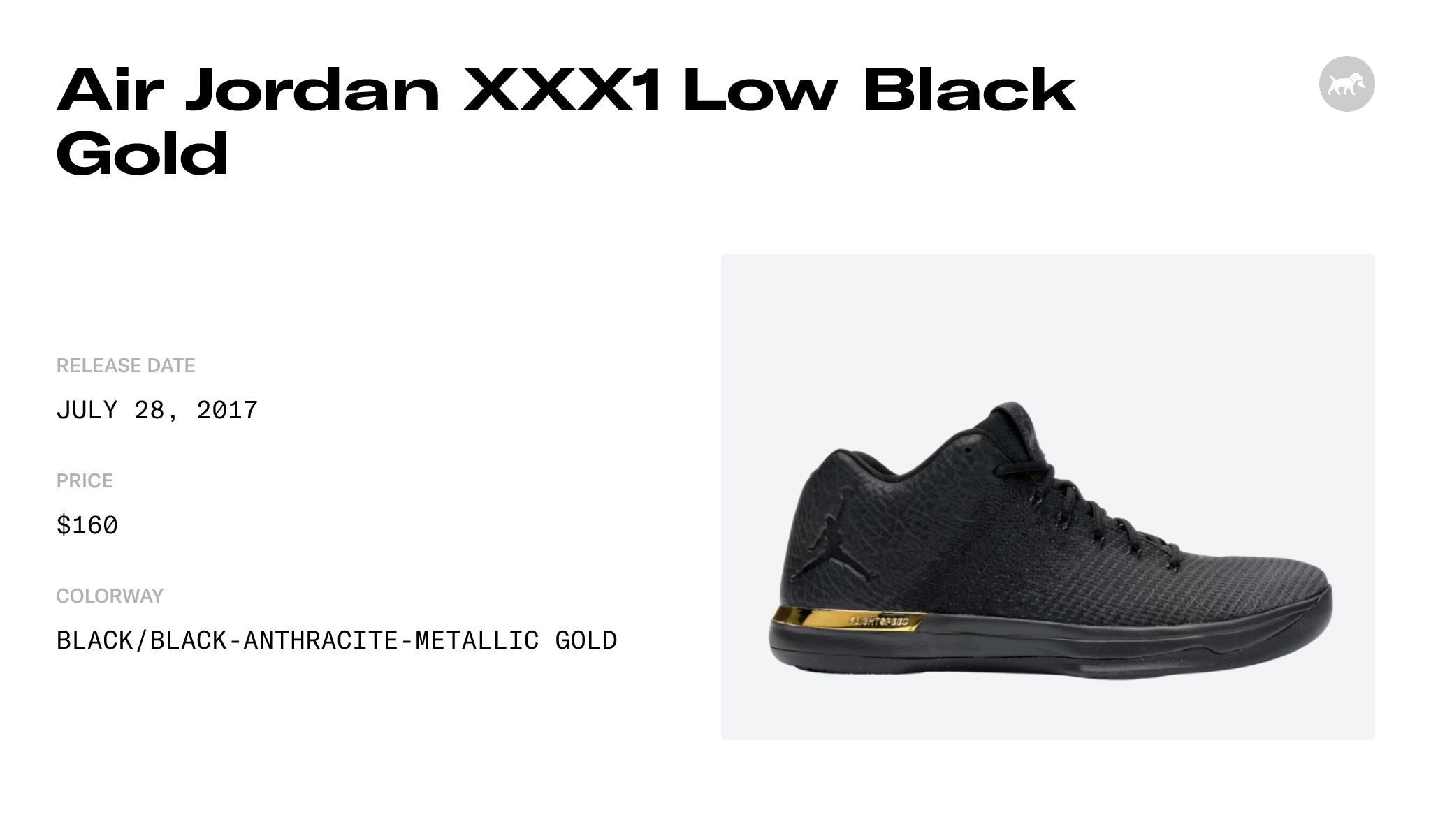 Air Jordan XXX1 Low Black Gold - 897564-023 Raffles & Where to Buy