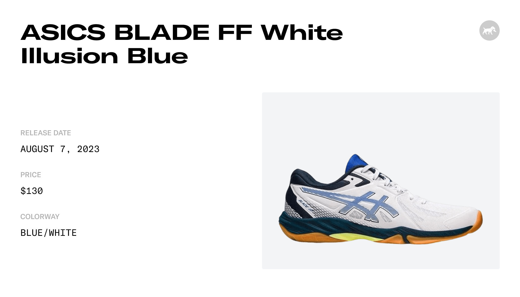 ASICS BLADE FF White Illusion Blue - 1071A093-100 Raffles & Where to Buy