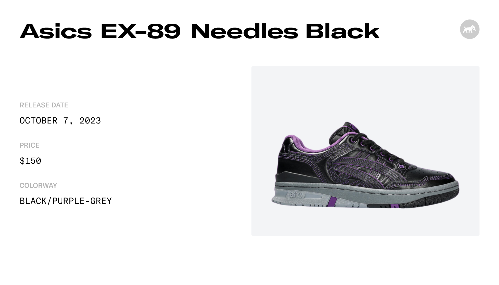 Asics EX-89 Needles Black - 1201A942-001 Raffles & Where to Buy