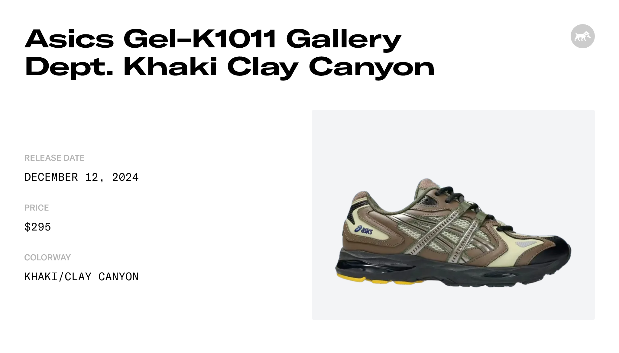 Asics Gel-K1011 Gallery Dept. Khaki Clay Canyon - 1203A693-300