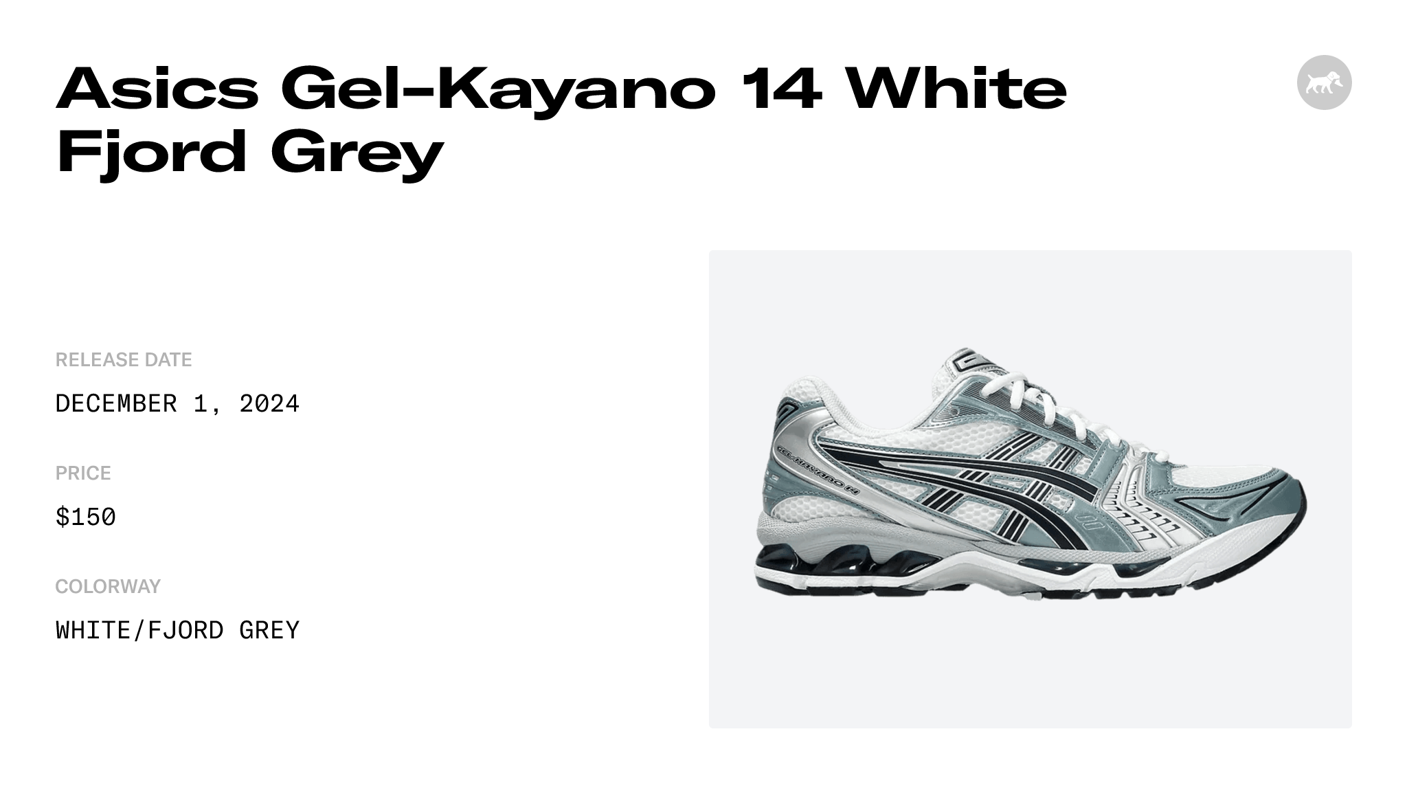 Asics Gel-Kayano 14 White Fjord Grey - 1203A537-106