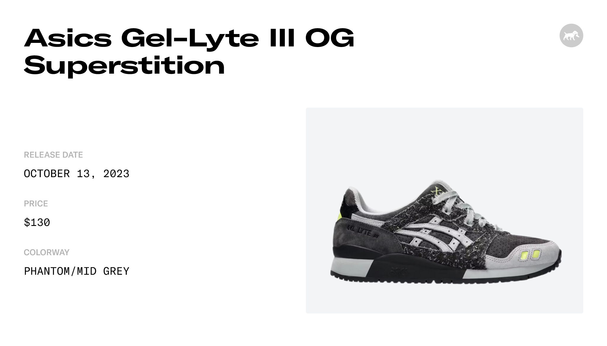 Asics Gel-Lyte III OG Superstition - 1201A895-020 Raffles & Where to Buy