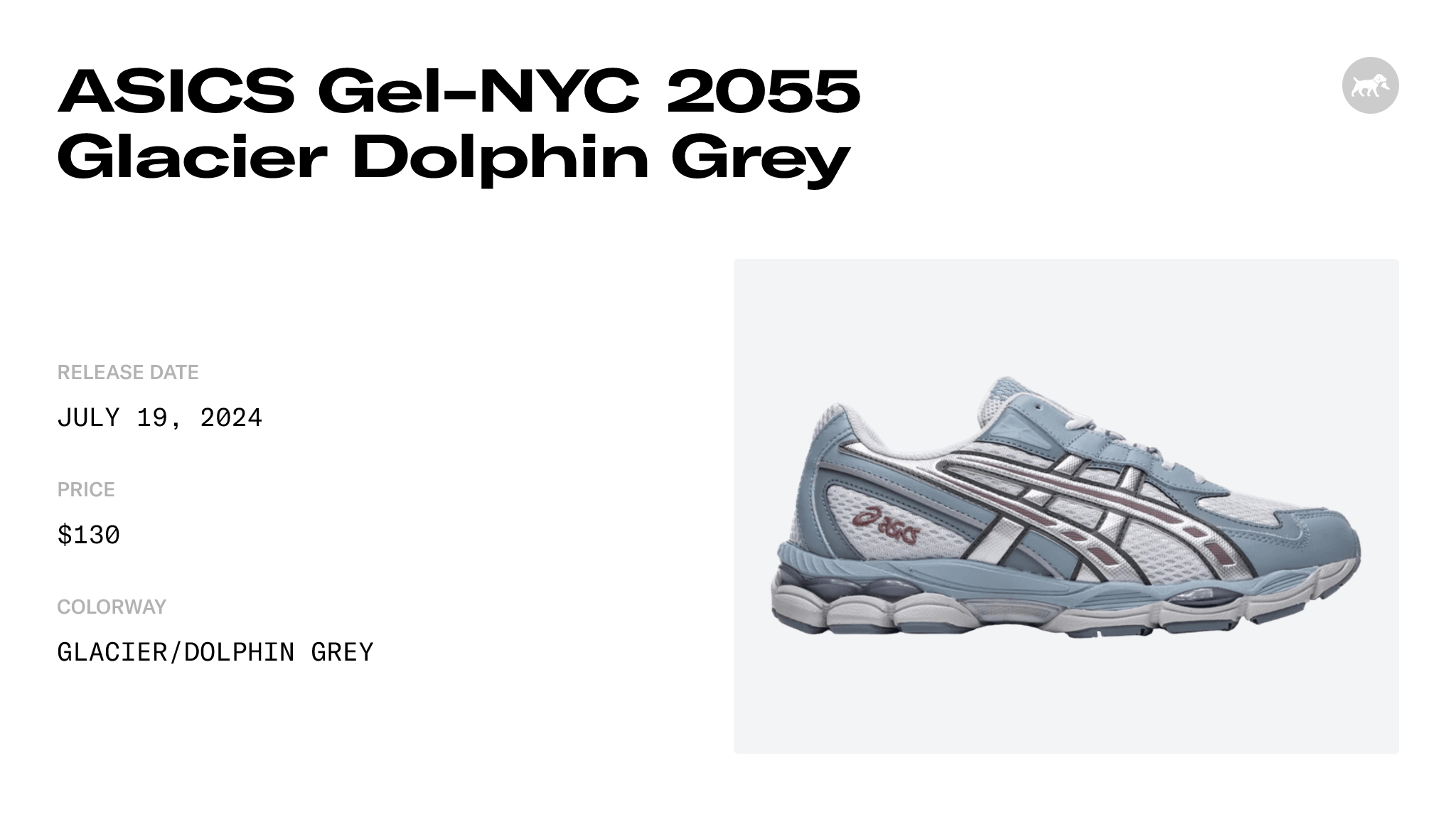 ASICS Gel-NYC 2055 Glacier Dolphin Grey - 1203A542-020