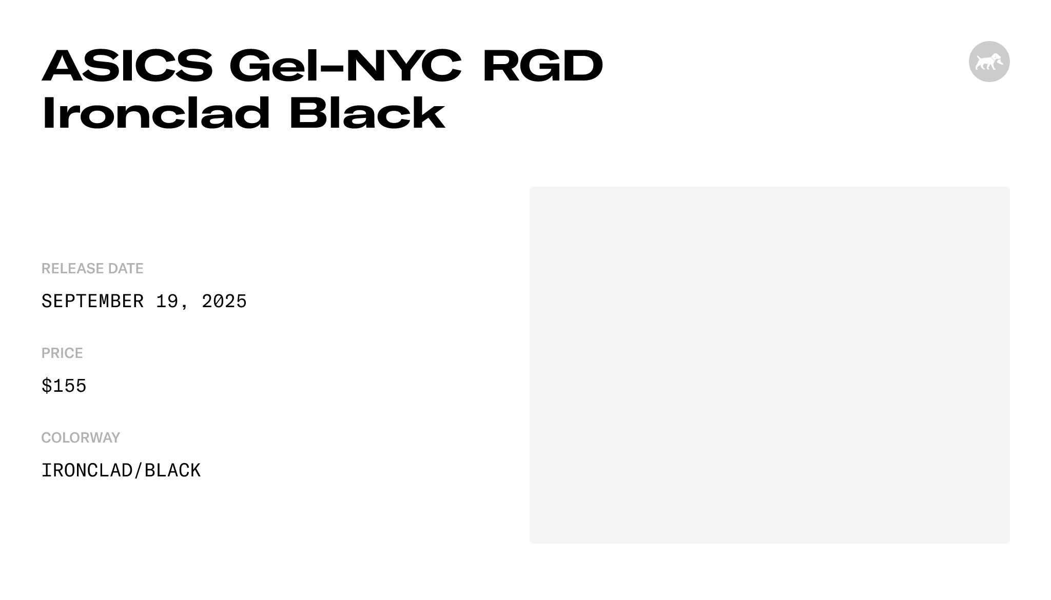 ASICS Gel-NYC RGD Ironclad Black - 1203A735-021 Raffles & Where to Buy