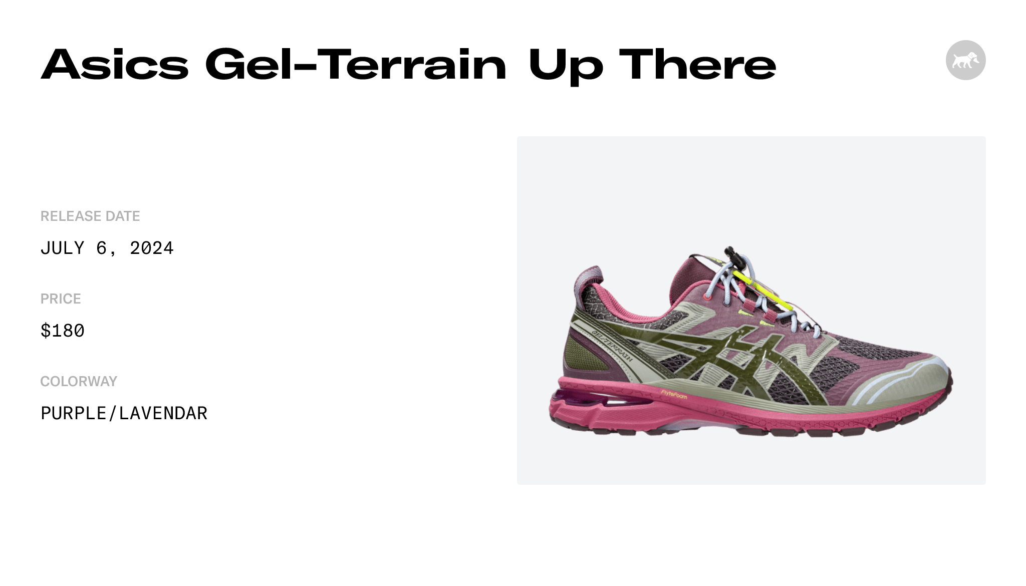 Asics Gel-Terrain Up There - 1203A520-500 Raffles & Where to Buy