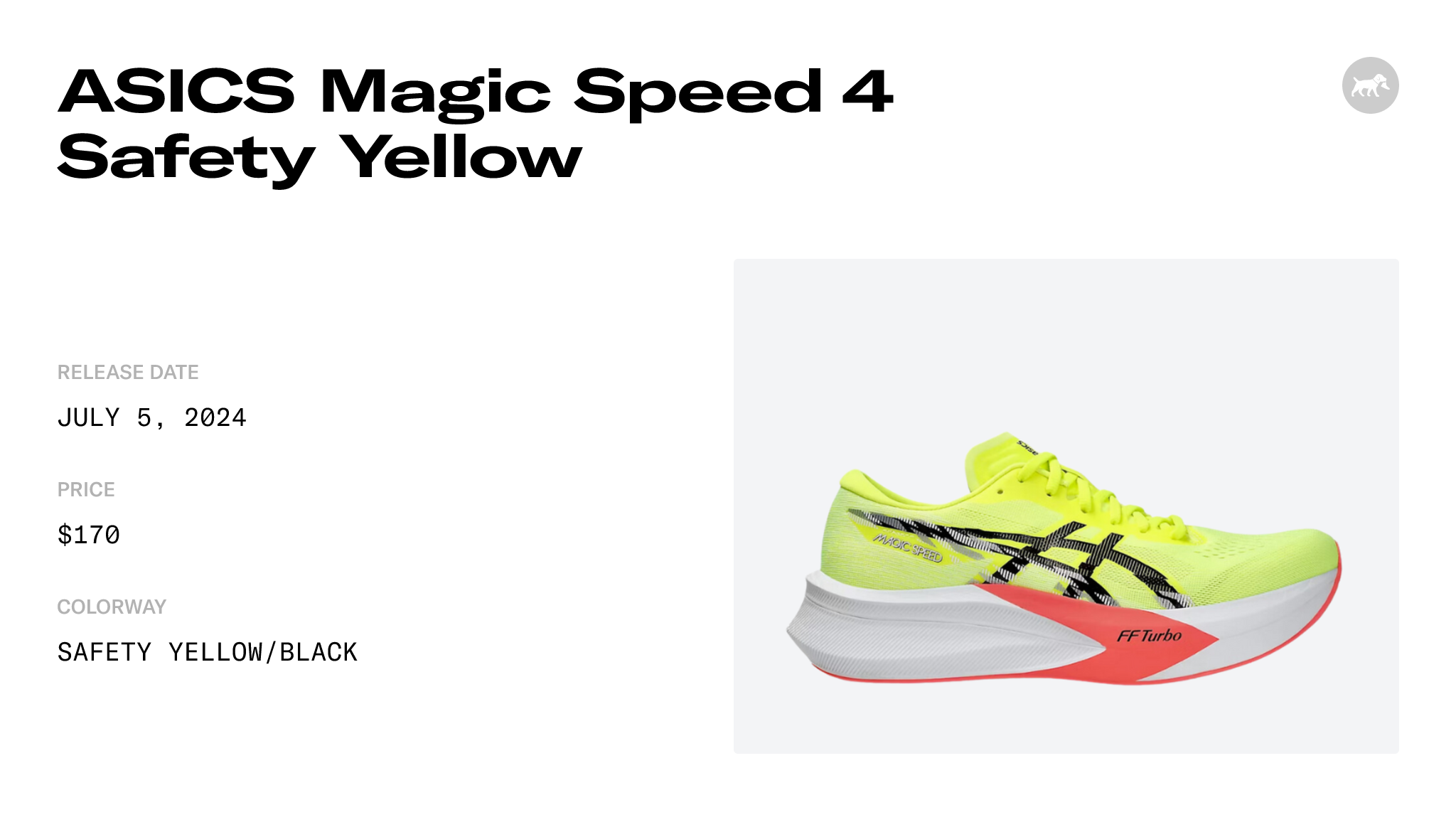 ASICS Magic Speed 4 Safety Yellow - 1011B875-750 Raffles & Where to Buy