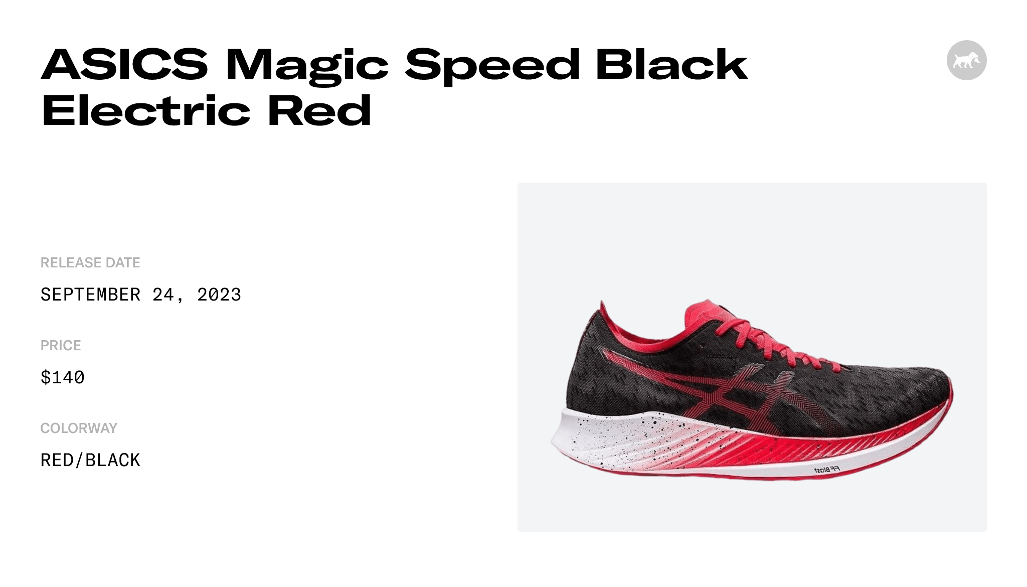 ASICS Magic Speed Black Electric Red - 1011B432-001