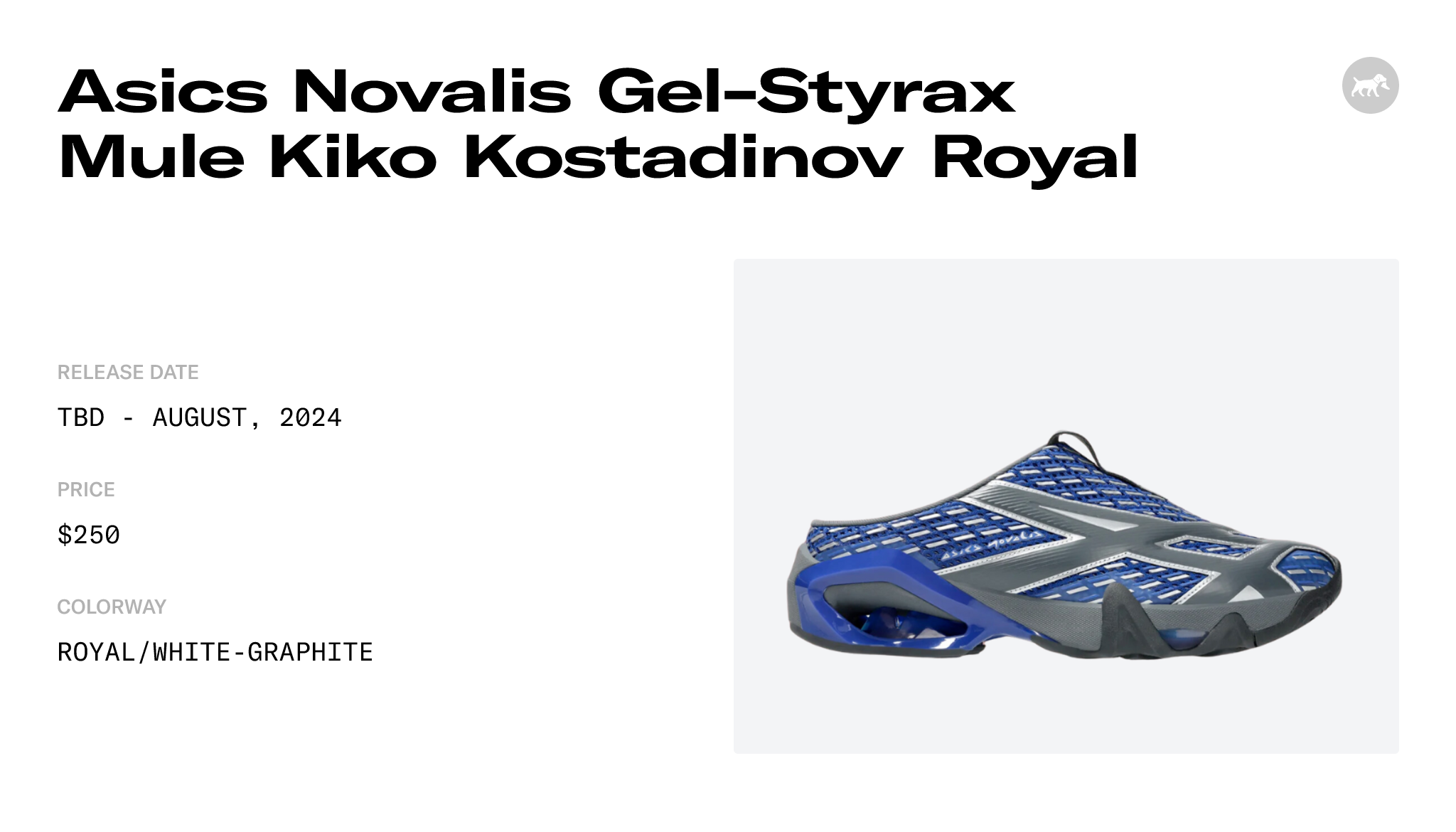 Asics Novalis Gel-Styrax Mule Kiko Kostadinov Royal - 1203A500-400 ...