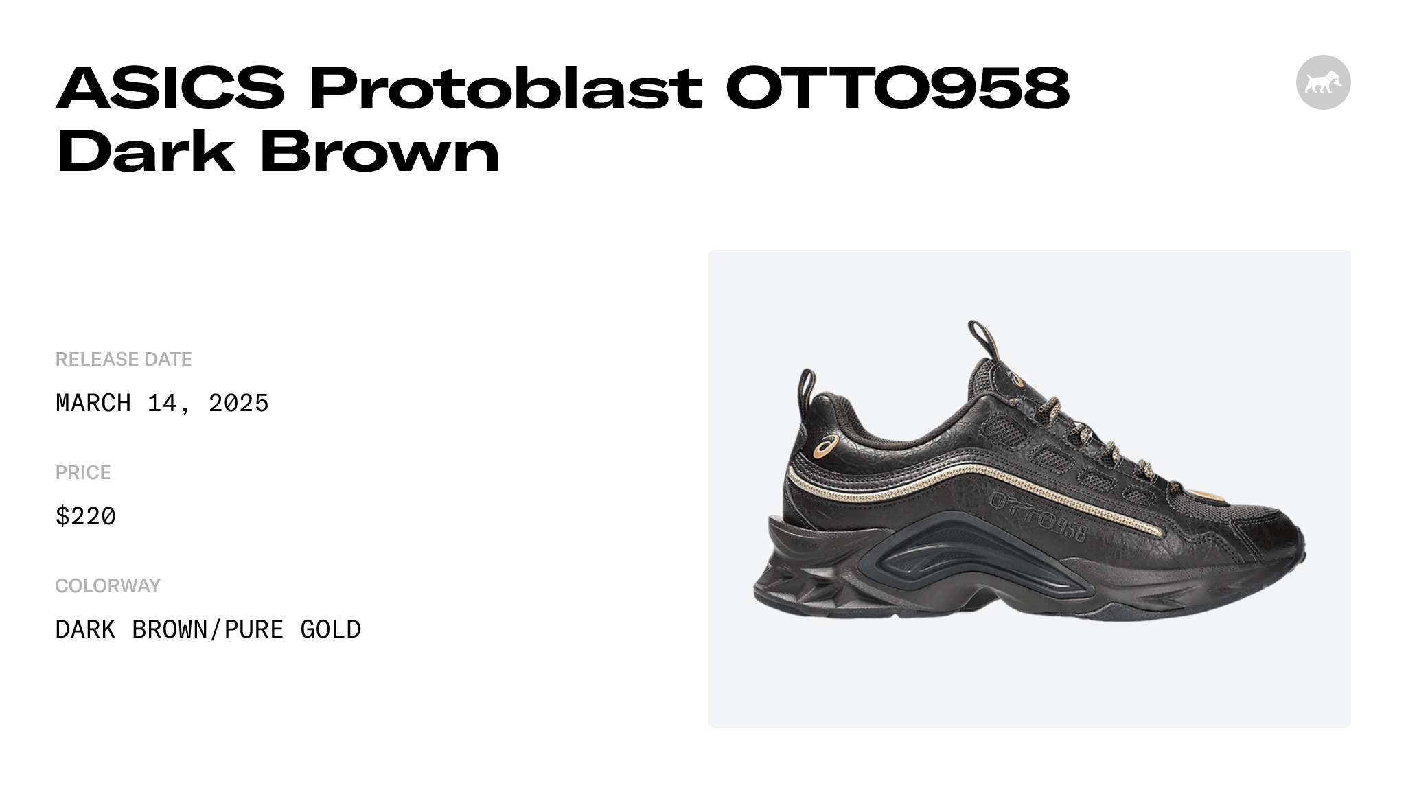 ASICS Protoblast OTTO958 Dark Brown - 1203A643-200