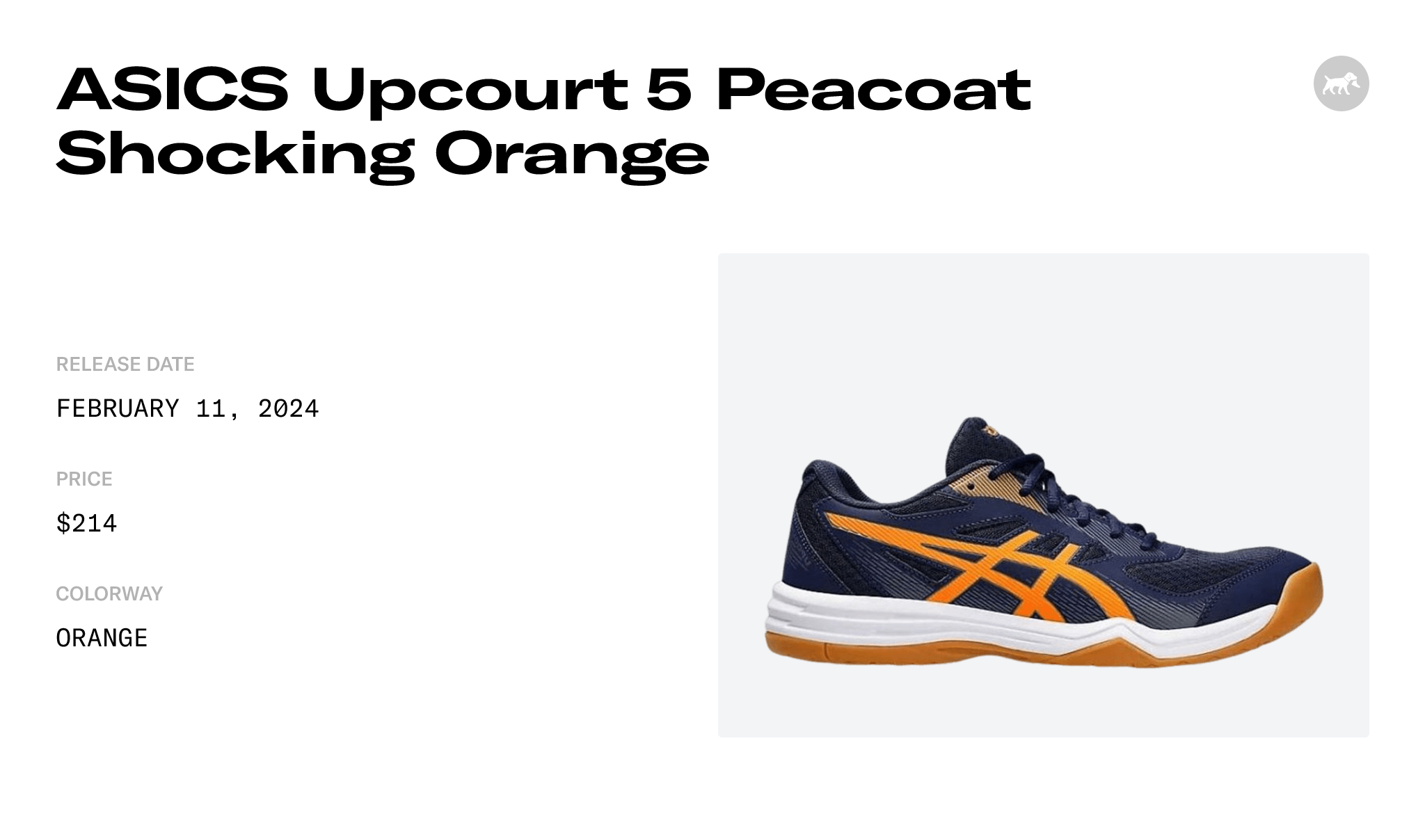 ASICS Upcourt 5 Peacoat Shocking Orange - 1071A086-405