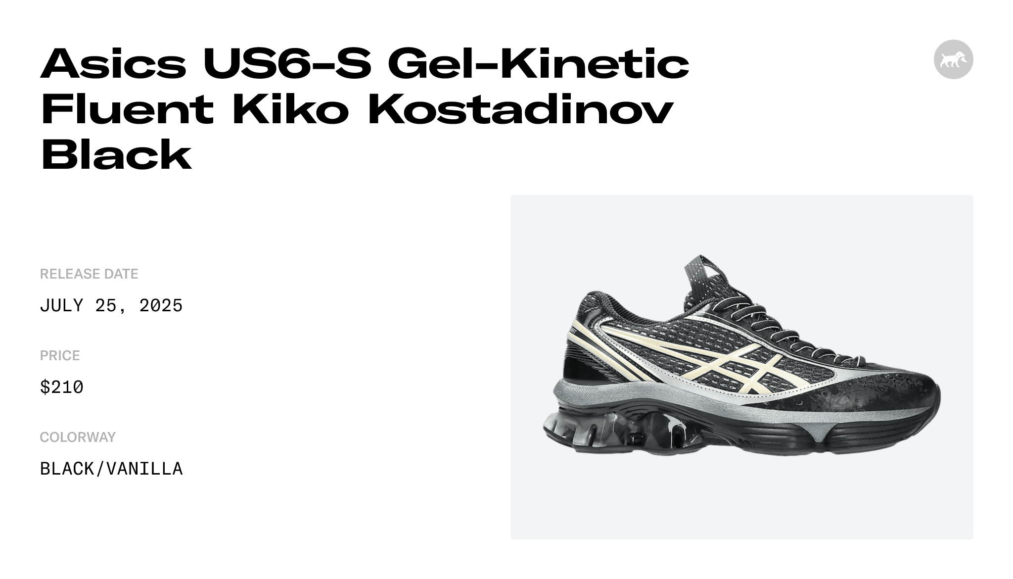 Asics US6-S Gel-Kinetic Fluent Kiko Kostadinov Black - 1203A748-001