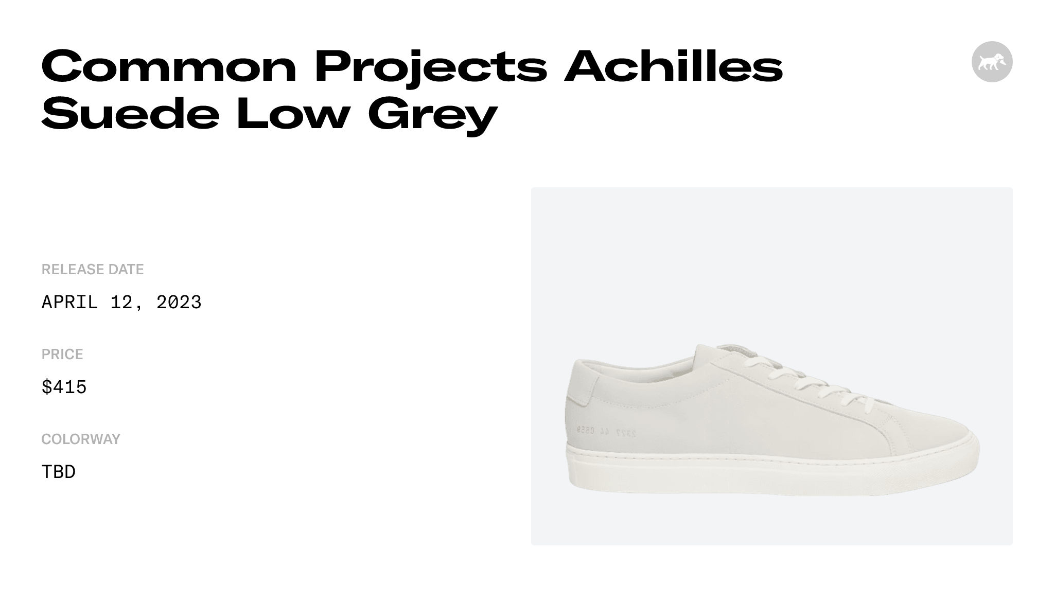 Common Projects Achilles Suede Low Grey - 2327-7543