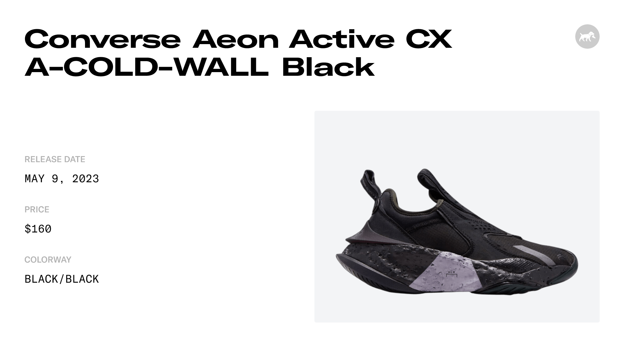 Converse Aeon Active CX A-COLD-WALL Black - A07686C